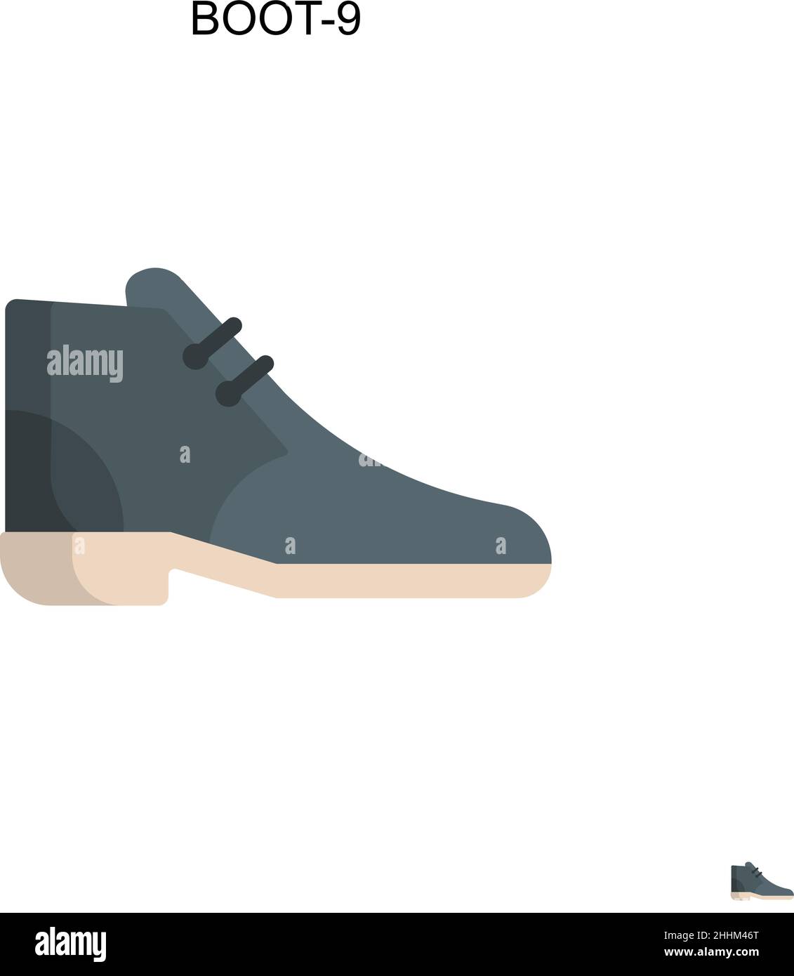 Boot-9 Simple vector icon.Perfect color modern pictogram on editable ...