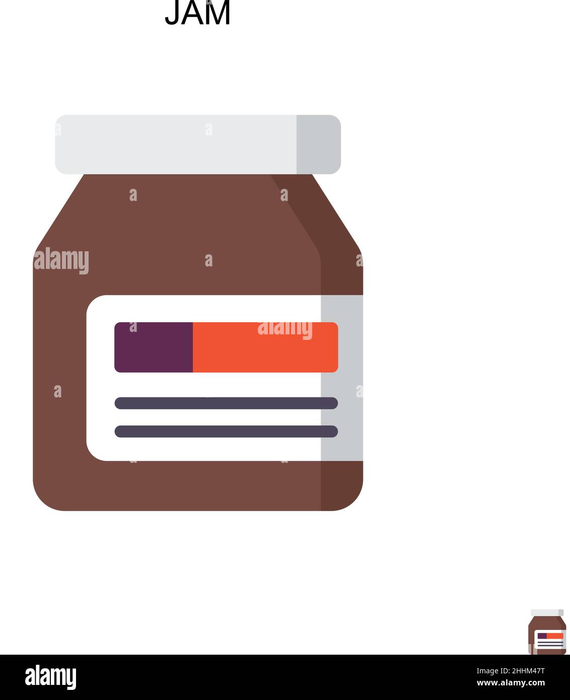 Jam Simple vector icon.Perfect color modern pictogram on editable ...