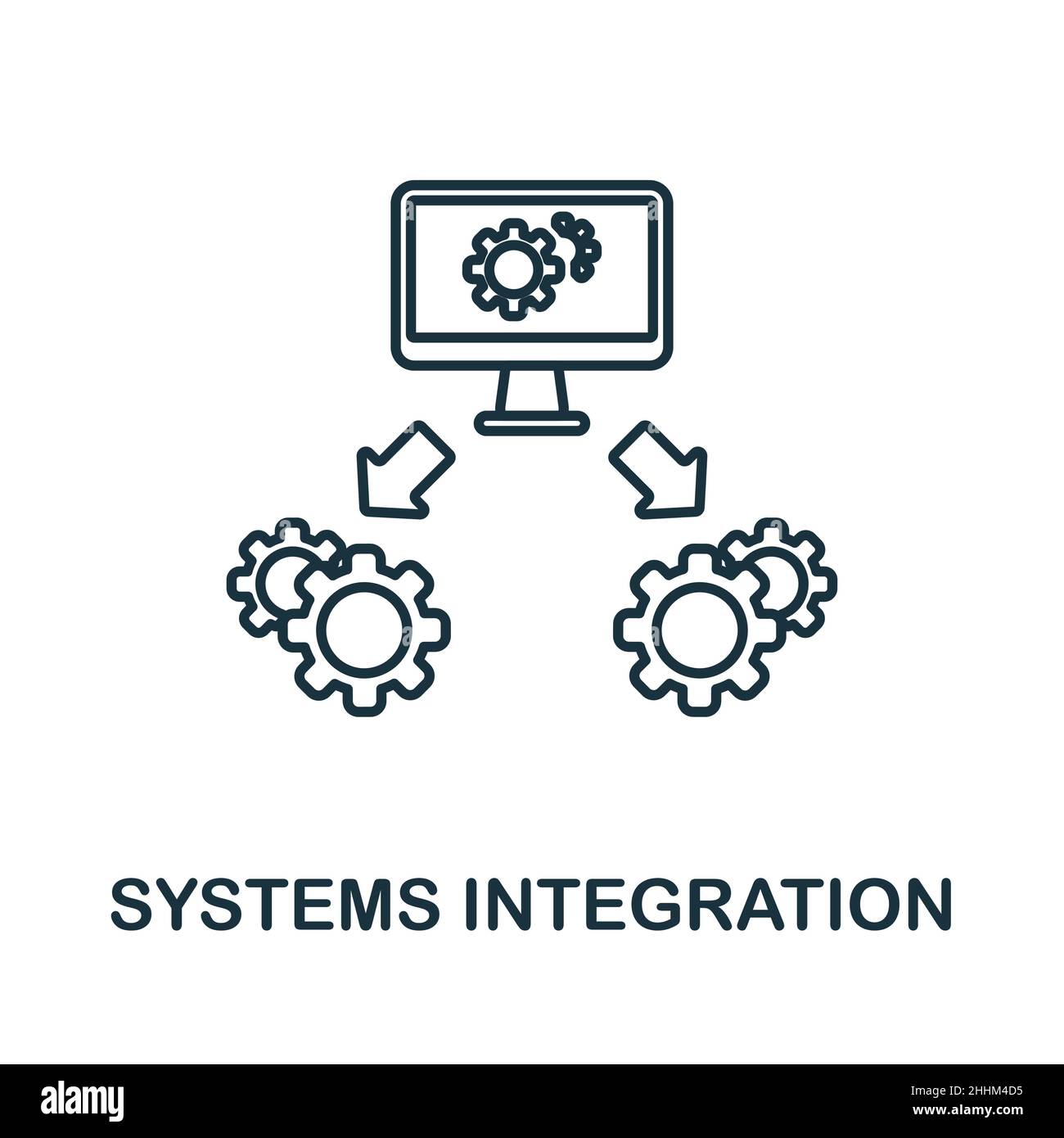 Systems Integration icon. Line element from industry 4.0 collection ...