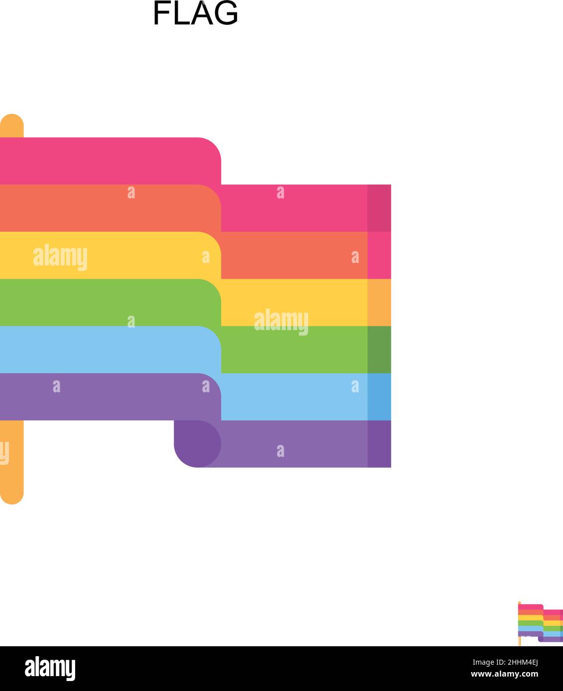 Flag Simple vector icon.Perfect color modern pictogram on editable ...