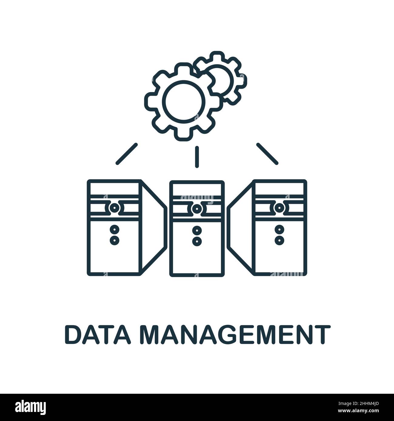 Data Management icon. Line element from industry 4.0 collection. Linear Data Management icon ...