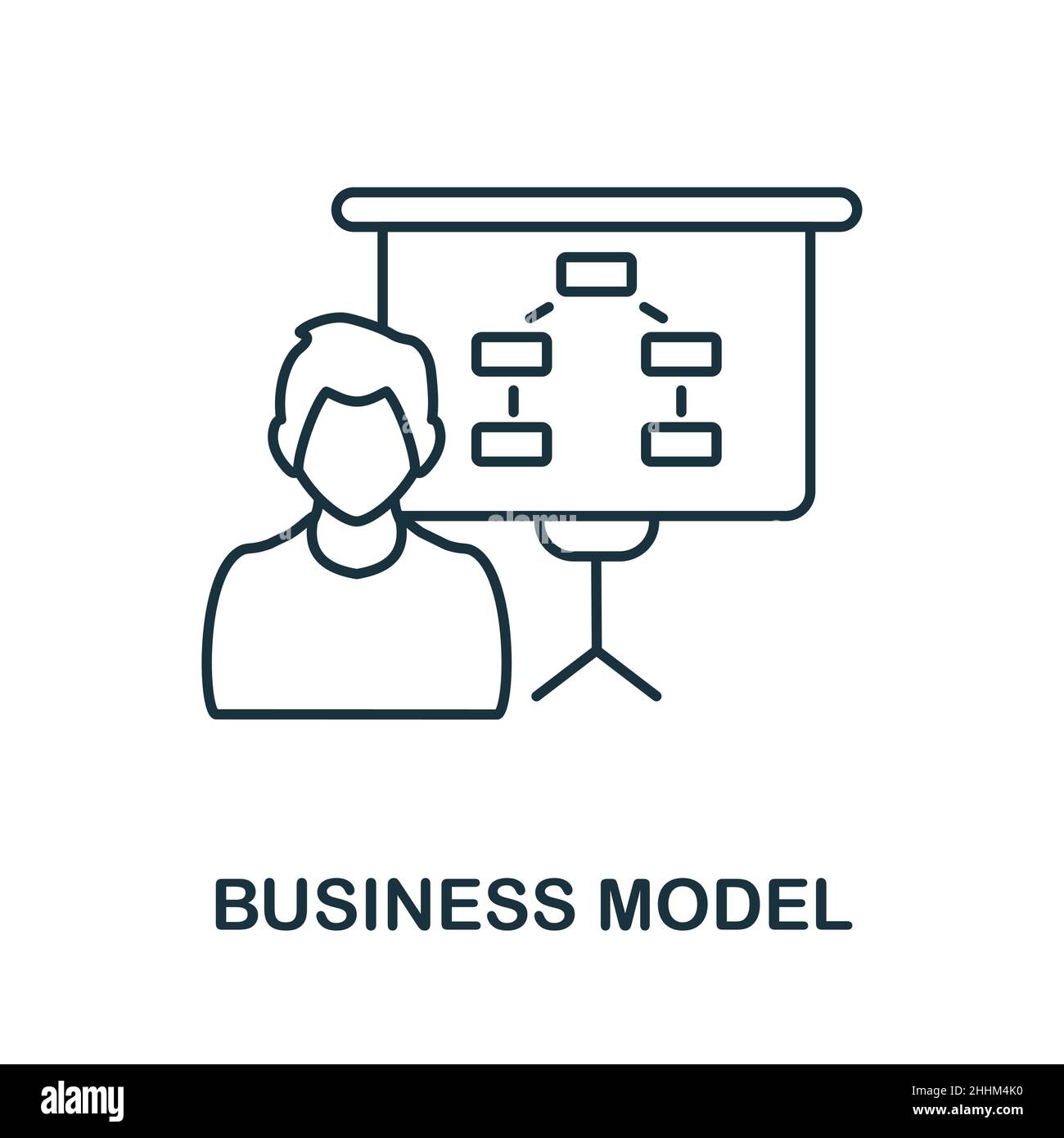 Business Model icon. Line element from industry 4.0 collection. Linear ...