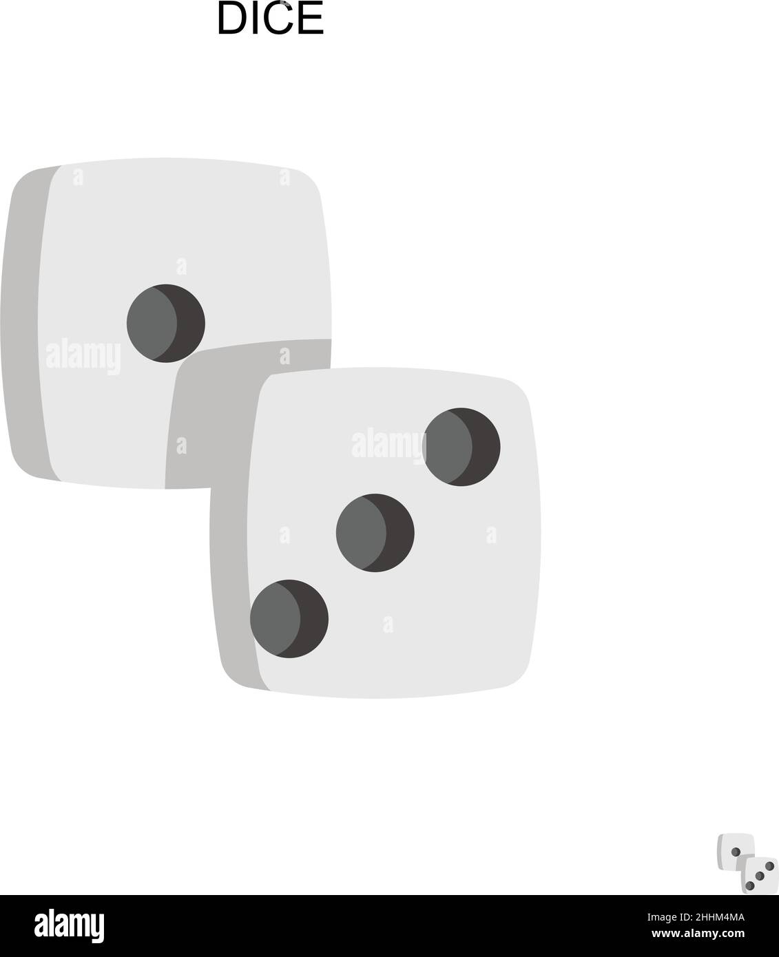 Dice Simple vector icon.Perfect color modern pictogram on editable ...