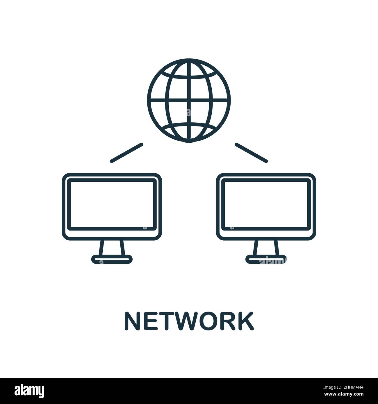 Network icon. Line element from internet technology collection. Linear ...