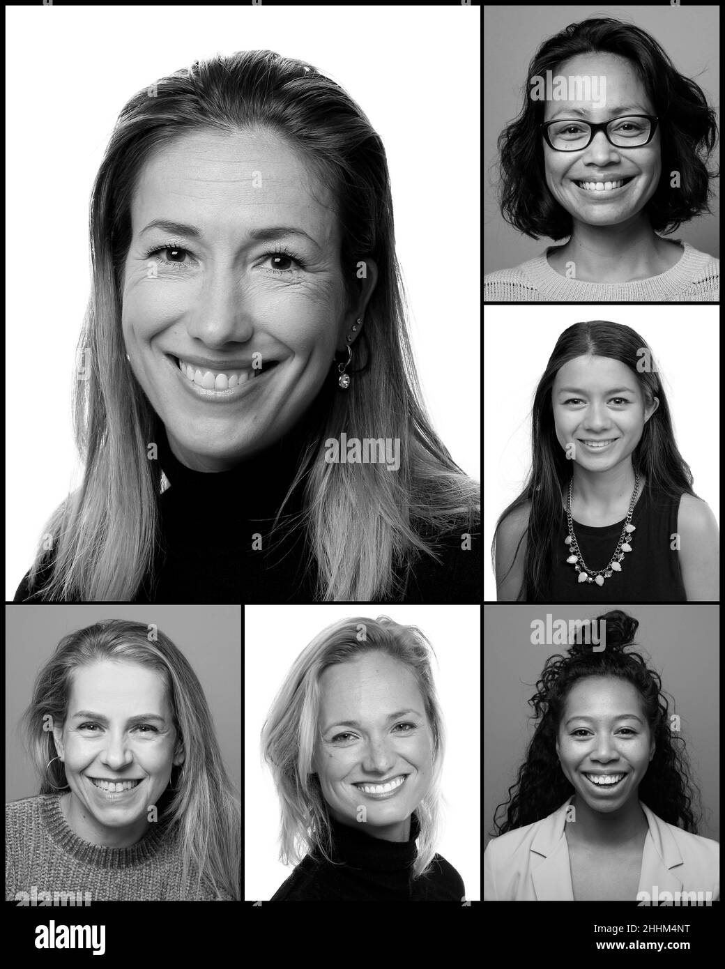 Group of people in a collage Stock Photo - Alamy