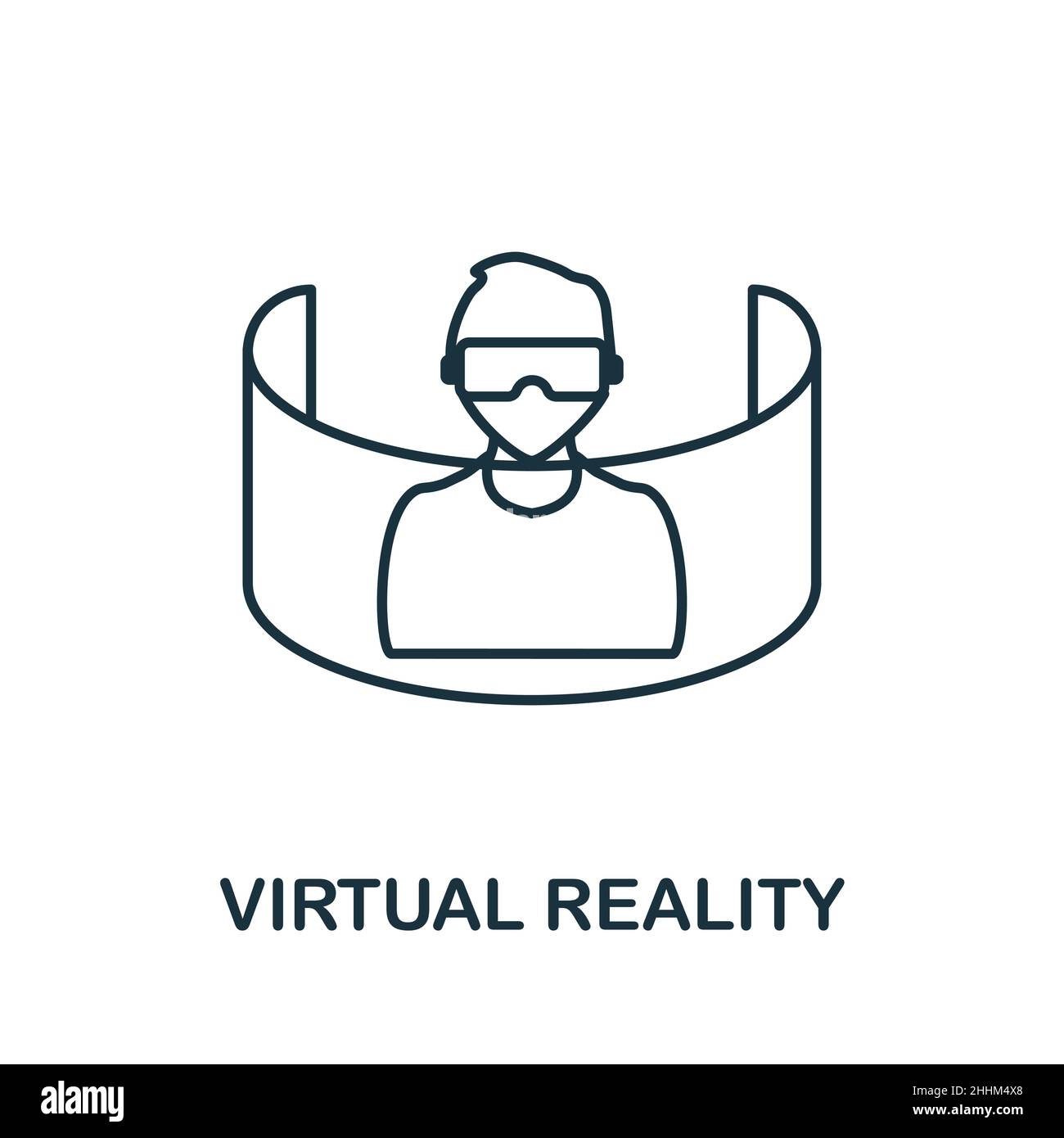 Virtual Reality icon. Line element from internet technology collection ...