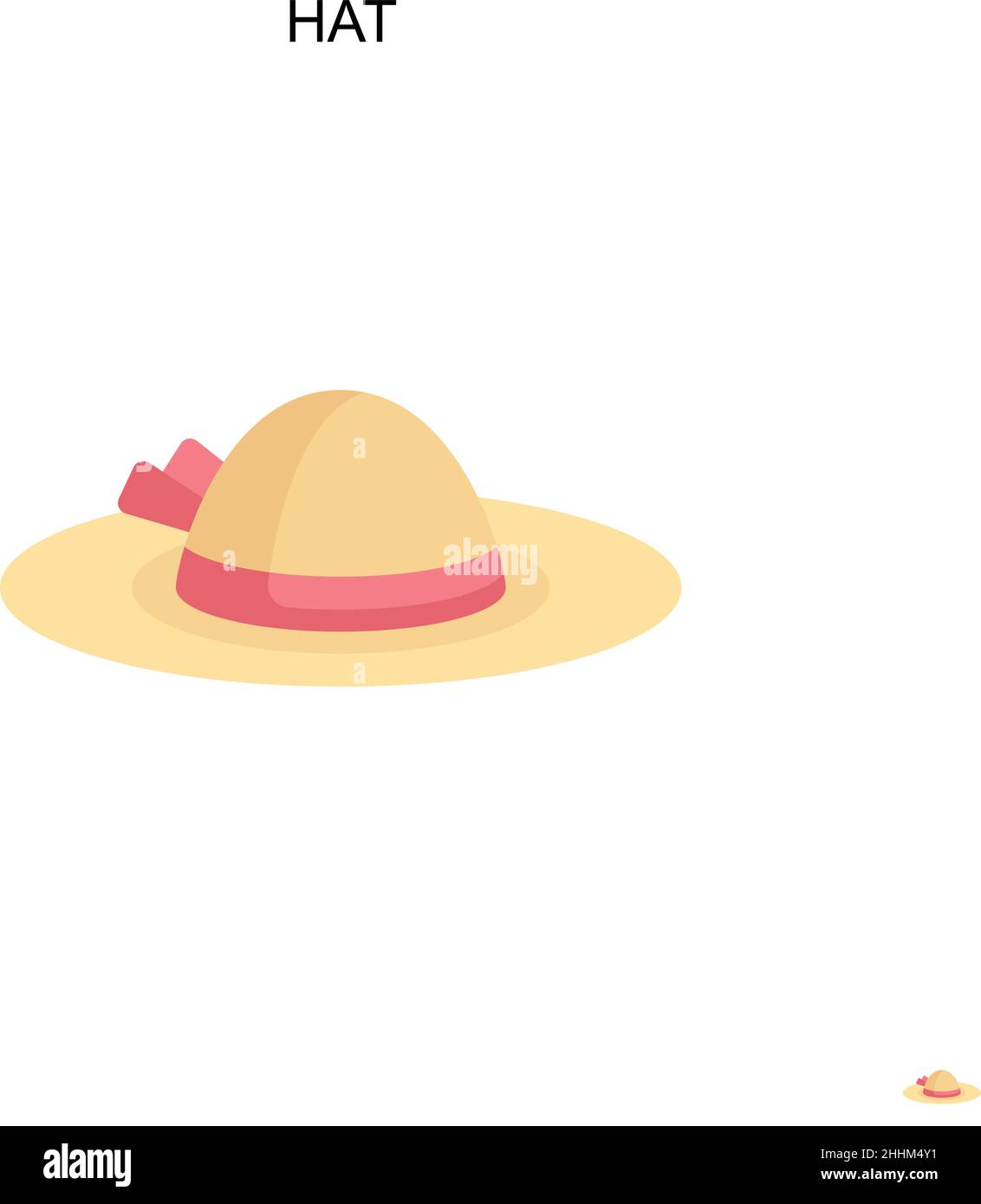 Hat Simple vector icon.Perfect color modern pictogram on editable ...