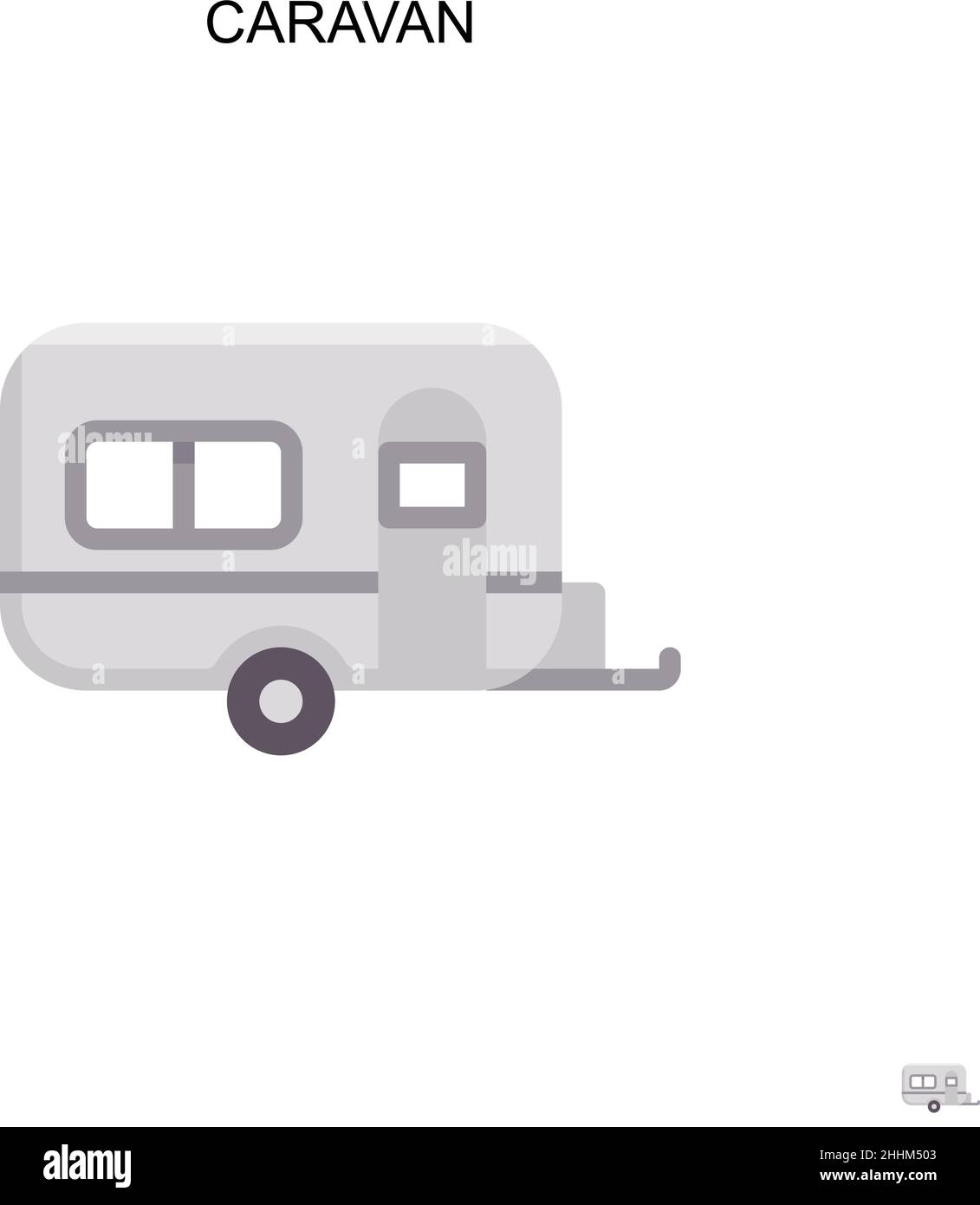 Caravan Simple vector icon.Perfect color modern pictogram on editable ...