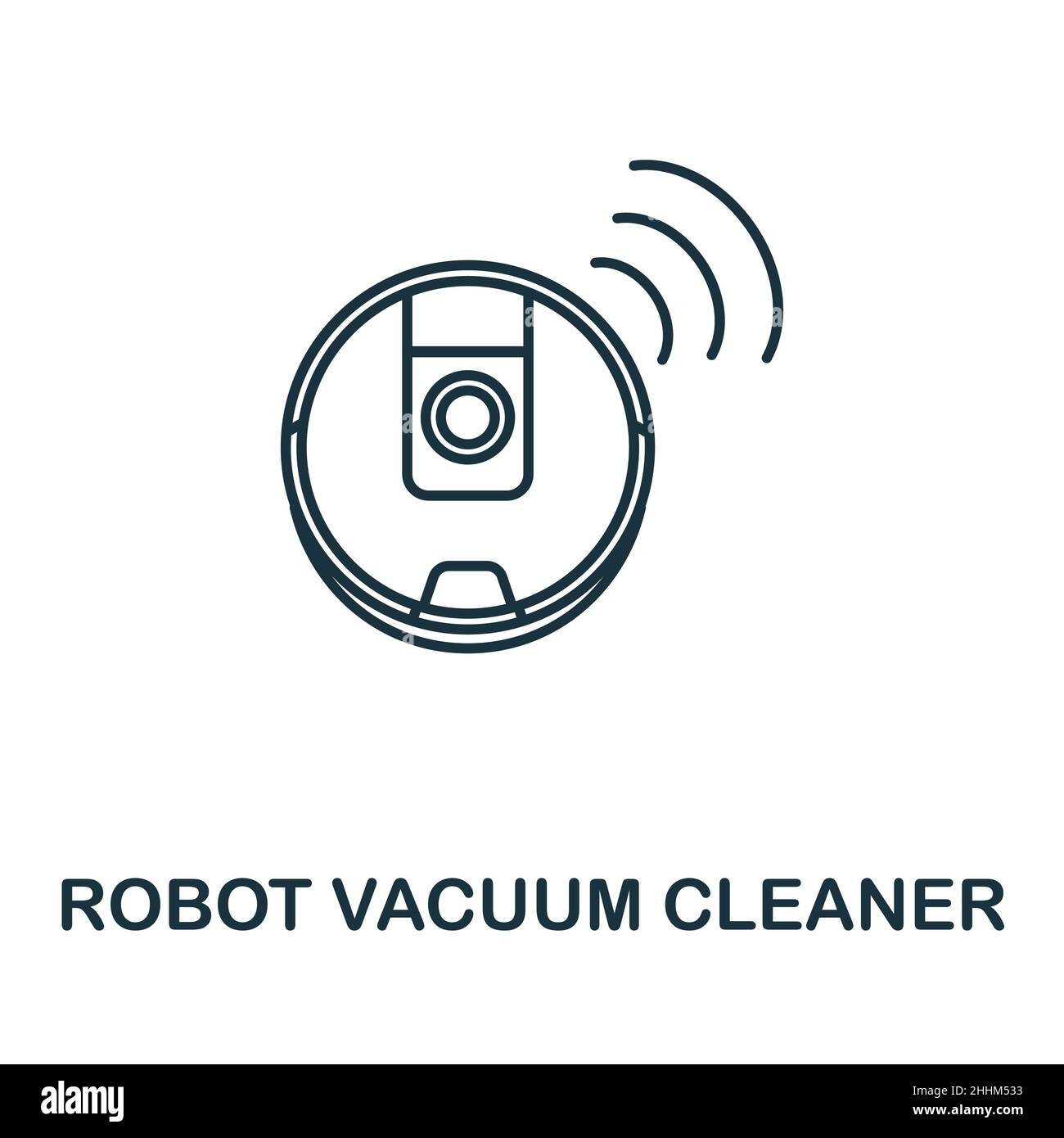 Robot Vacuum Cleaner icon. Line element from internet technology ...