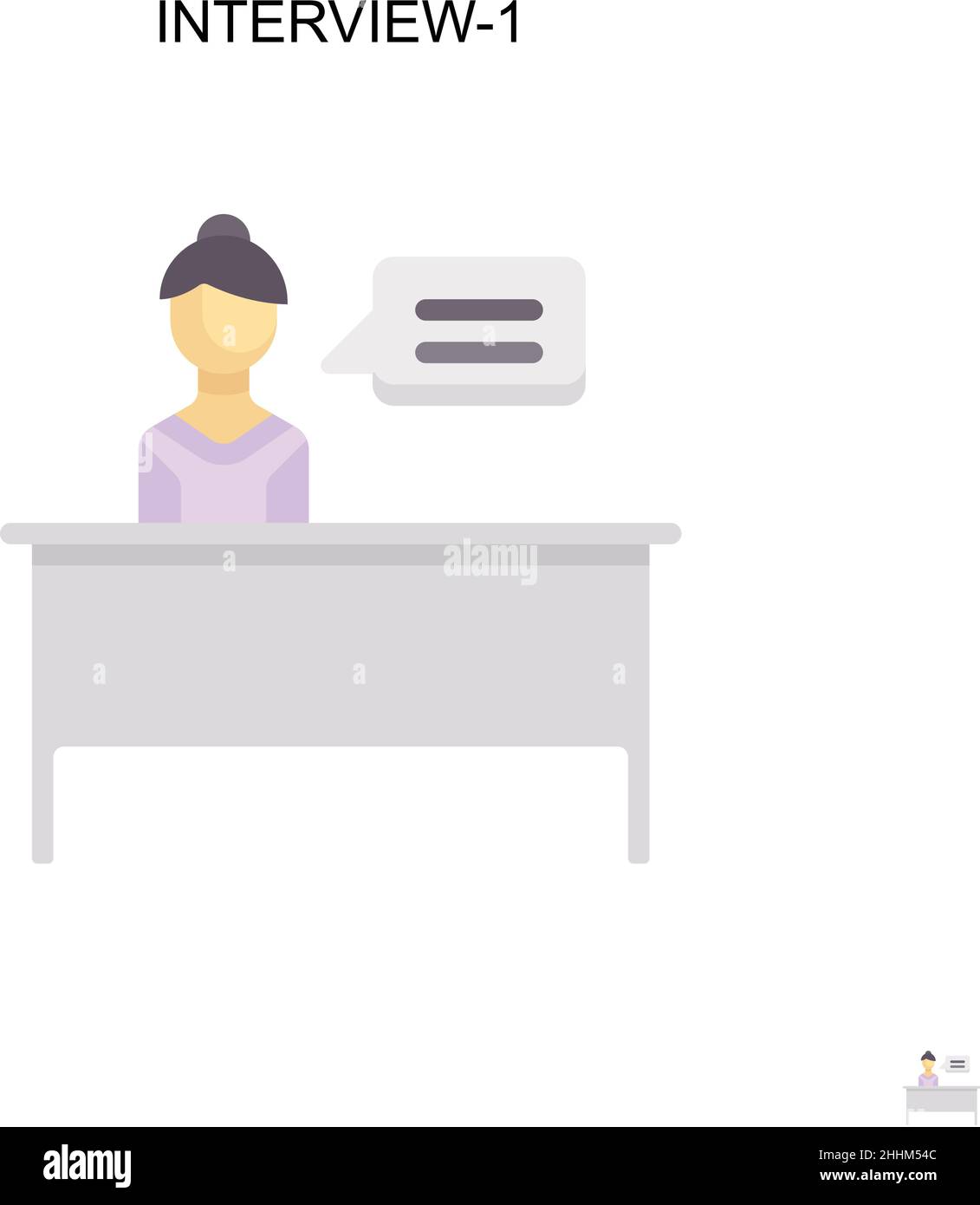 Interview-1 Simple vector icon.Perfect color modern pictogram on ...