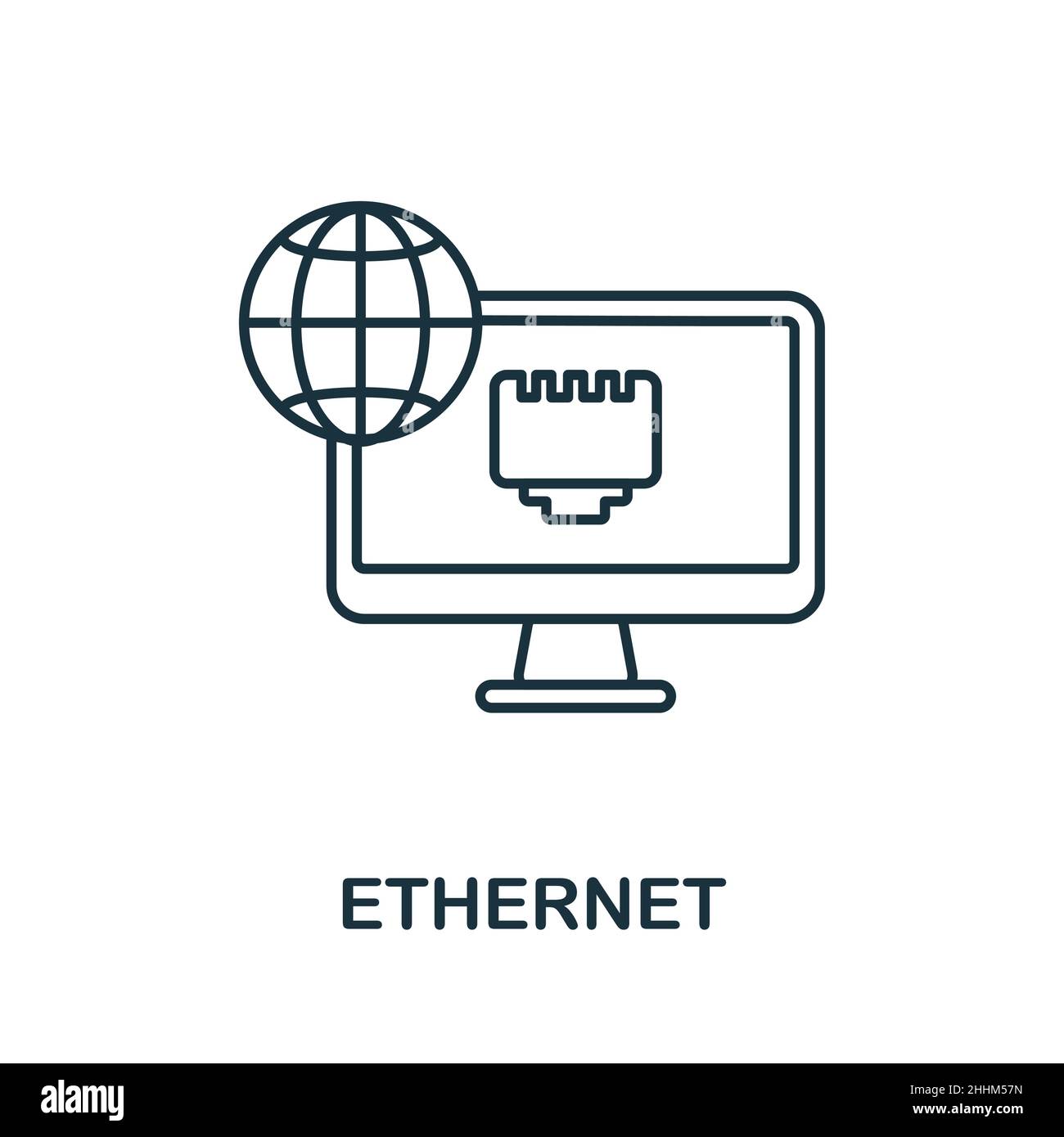 Ethernet icon. Line element from internet technology collection. Linear ...