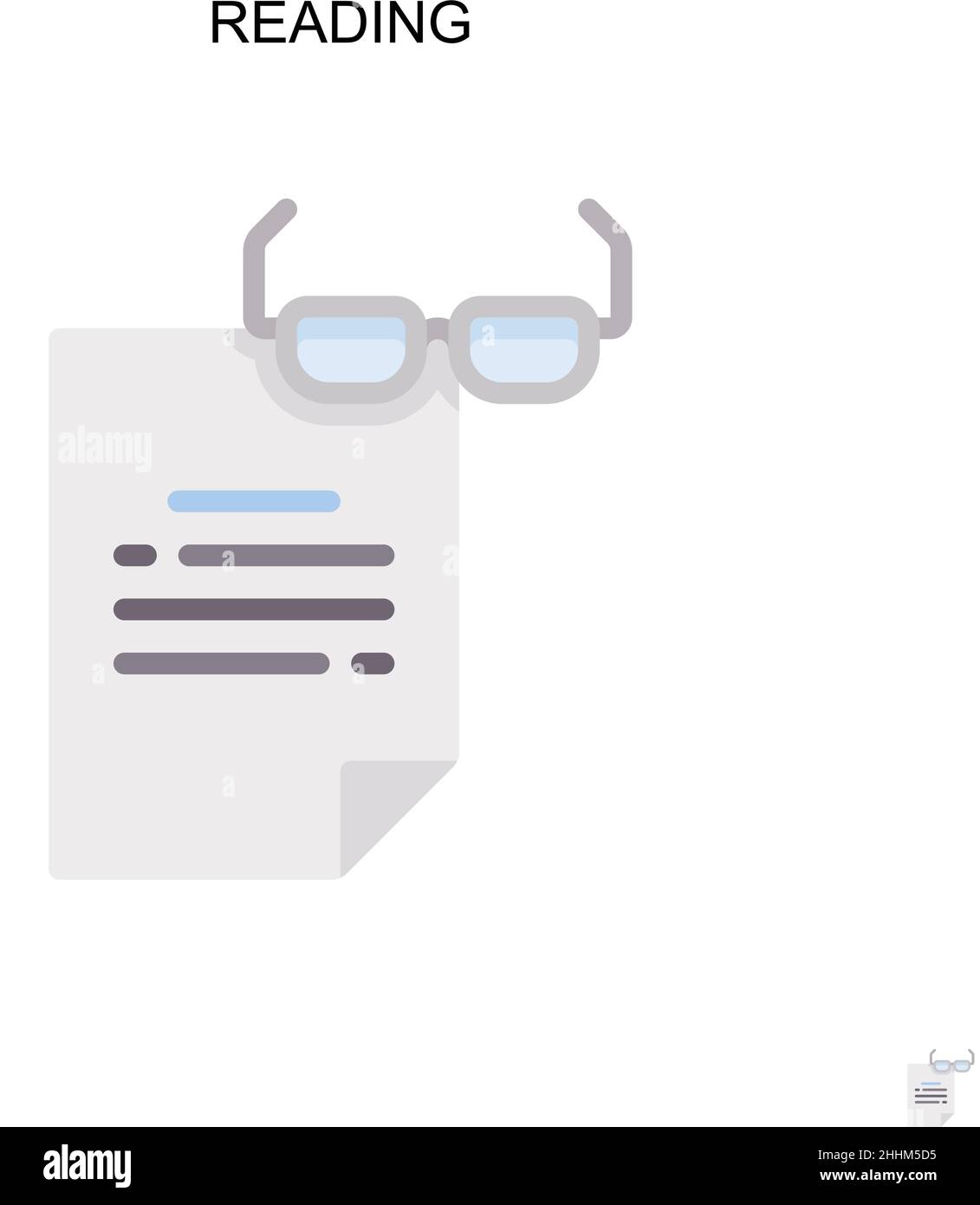 Reading Simple vector icon.Perfect color modern pictogram on editable ...