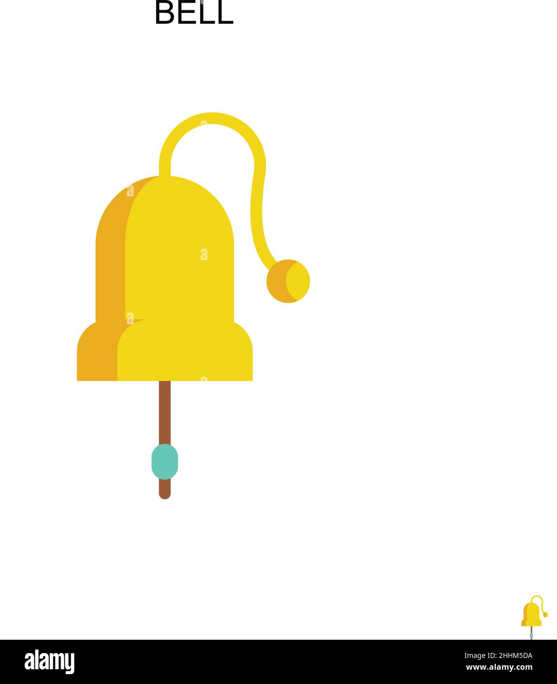 Bell Simple vector icon.Perfect color modern pictogram on editable ...