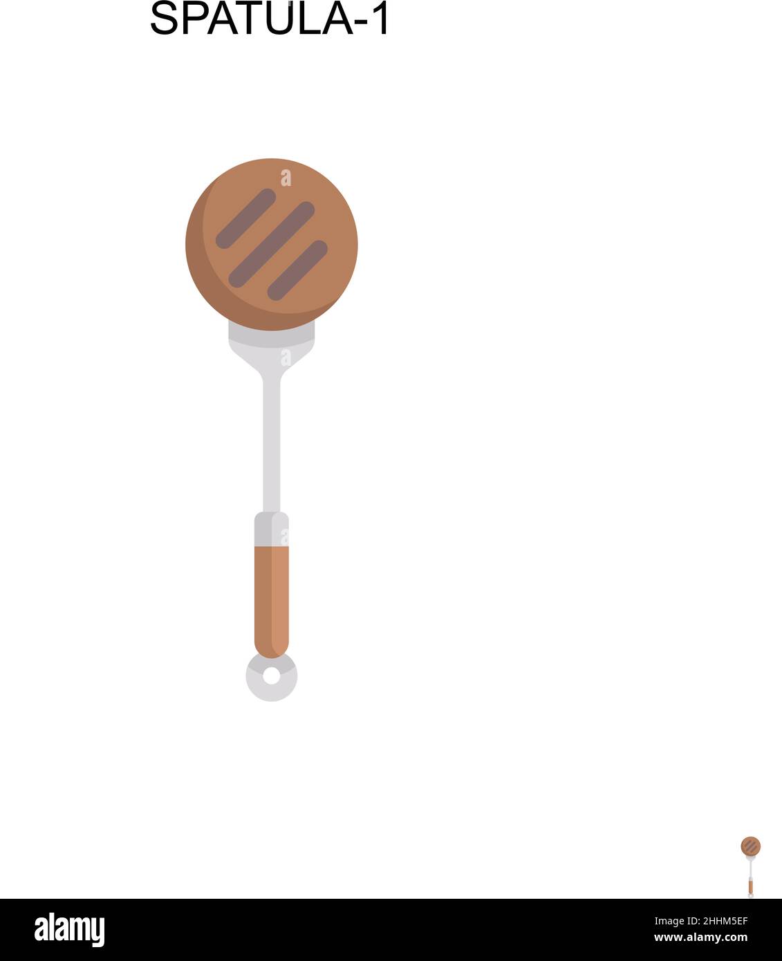 Spatula-1 Simple vector icon.Perfect color modern pictogram on editable ...