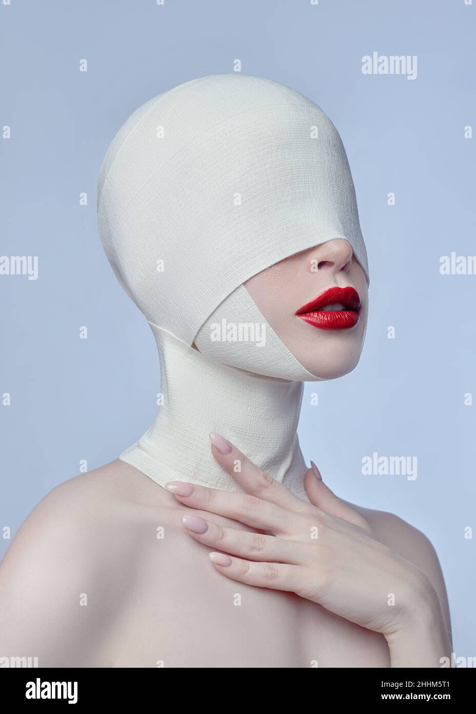 Beauty girl bandage plastic surgery hi-res stock photography and images ...