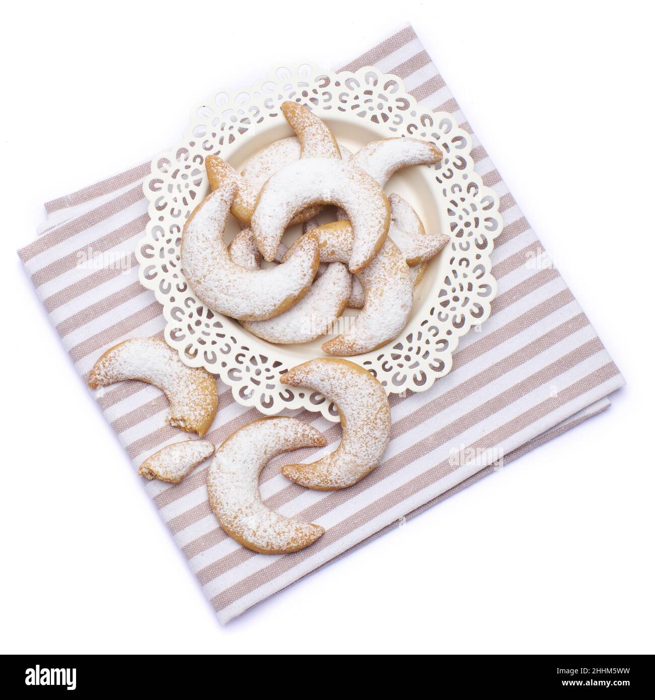 Traditional German or Austrian Vanillekipferl vanilla kipferl cookies ...