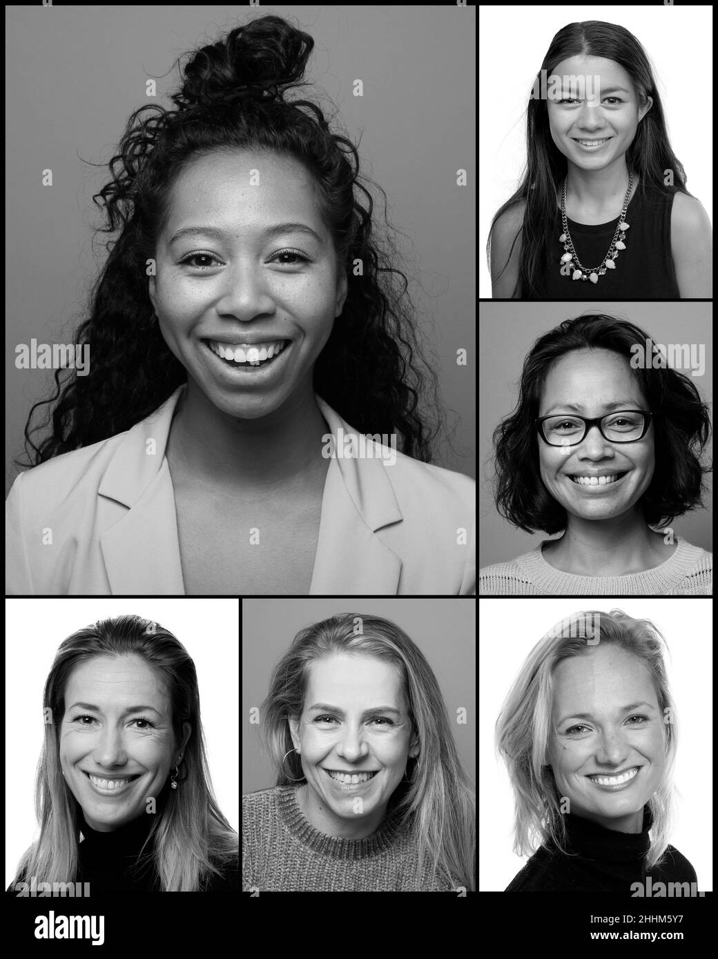 Group of people in a collage Stock Photo - Alamy