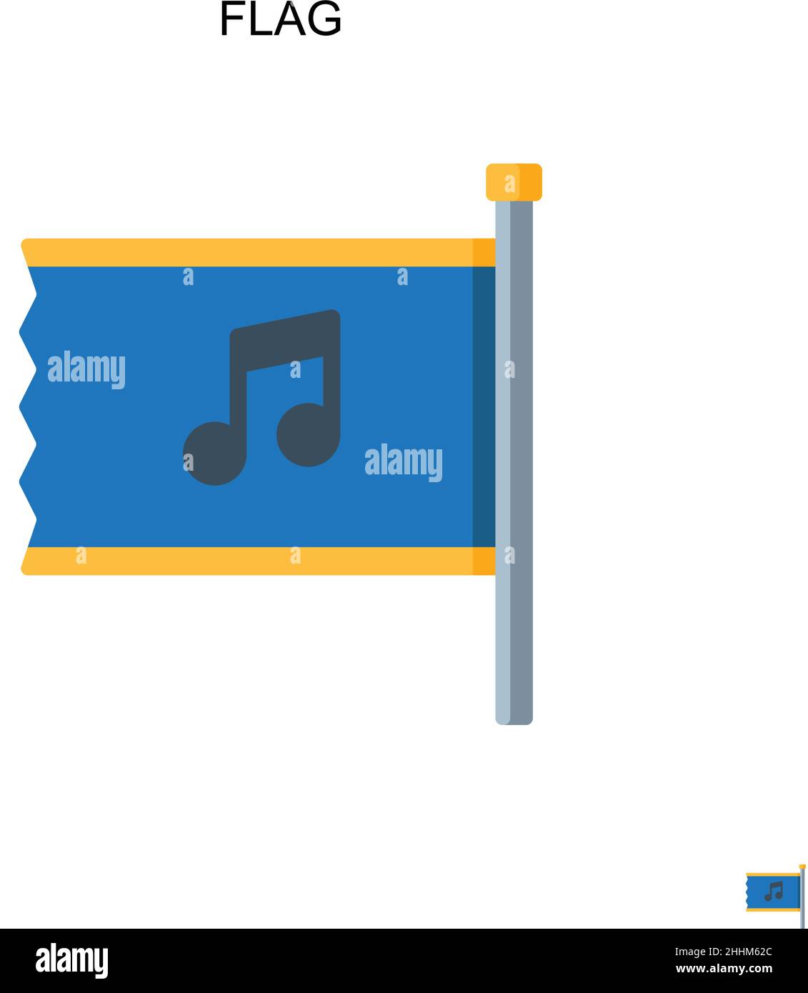 Flag Simple vector icon.Perfect color modern pictogram on editable ...