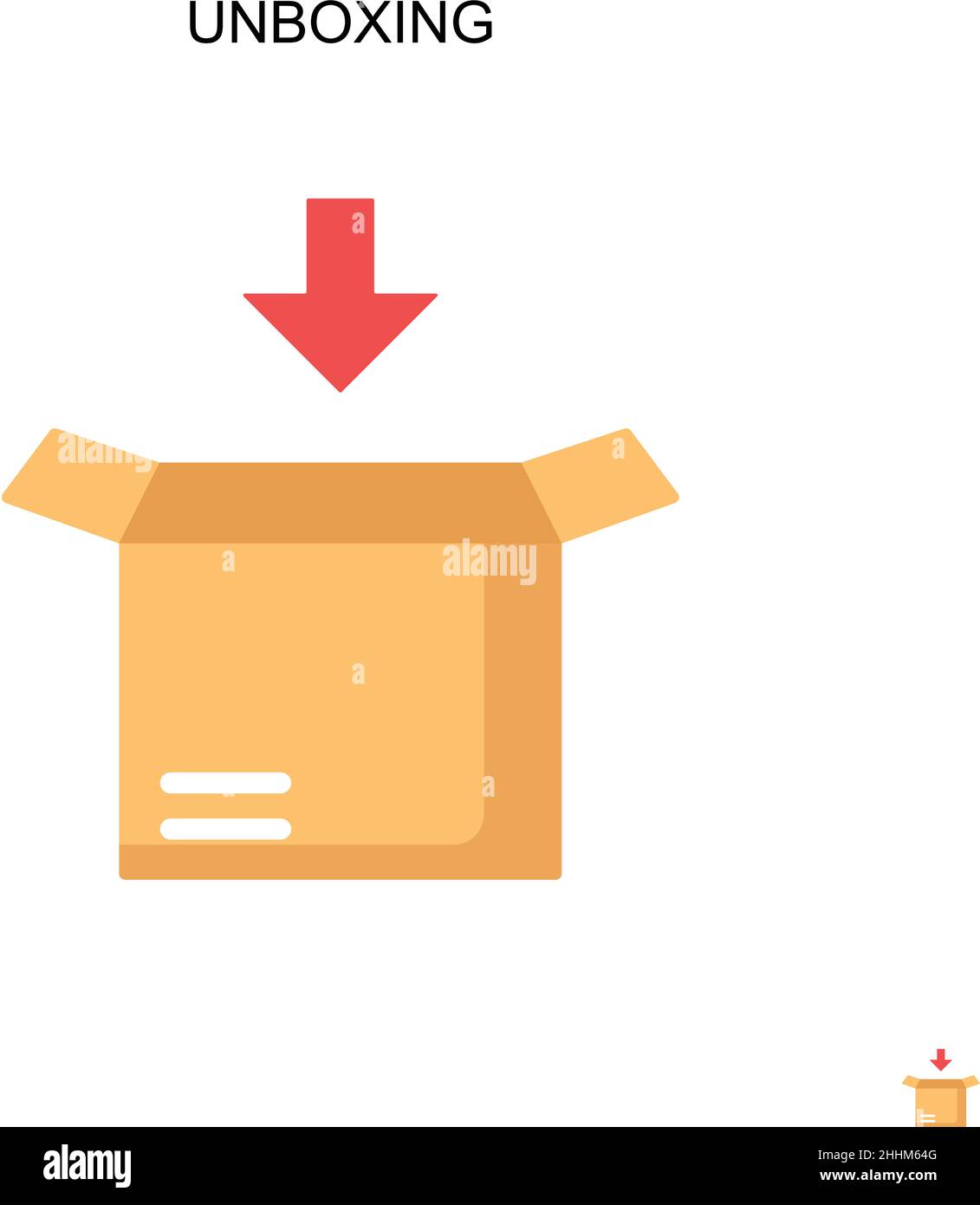 Unboxing Simple vector icon.Perfect color modern pictogram on editable ...