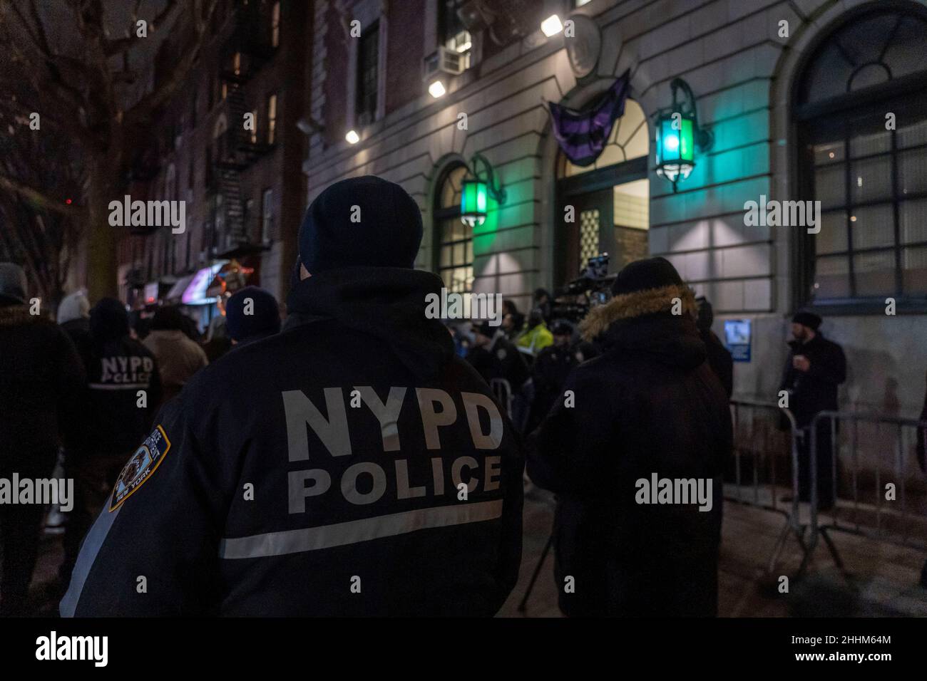 New York, United States. 24th Jan, 2022. An officer is pictured at the ...