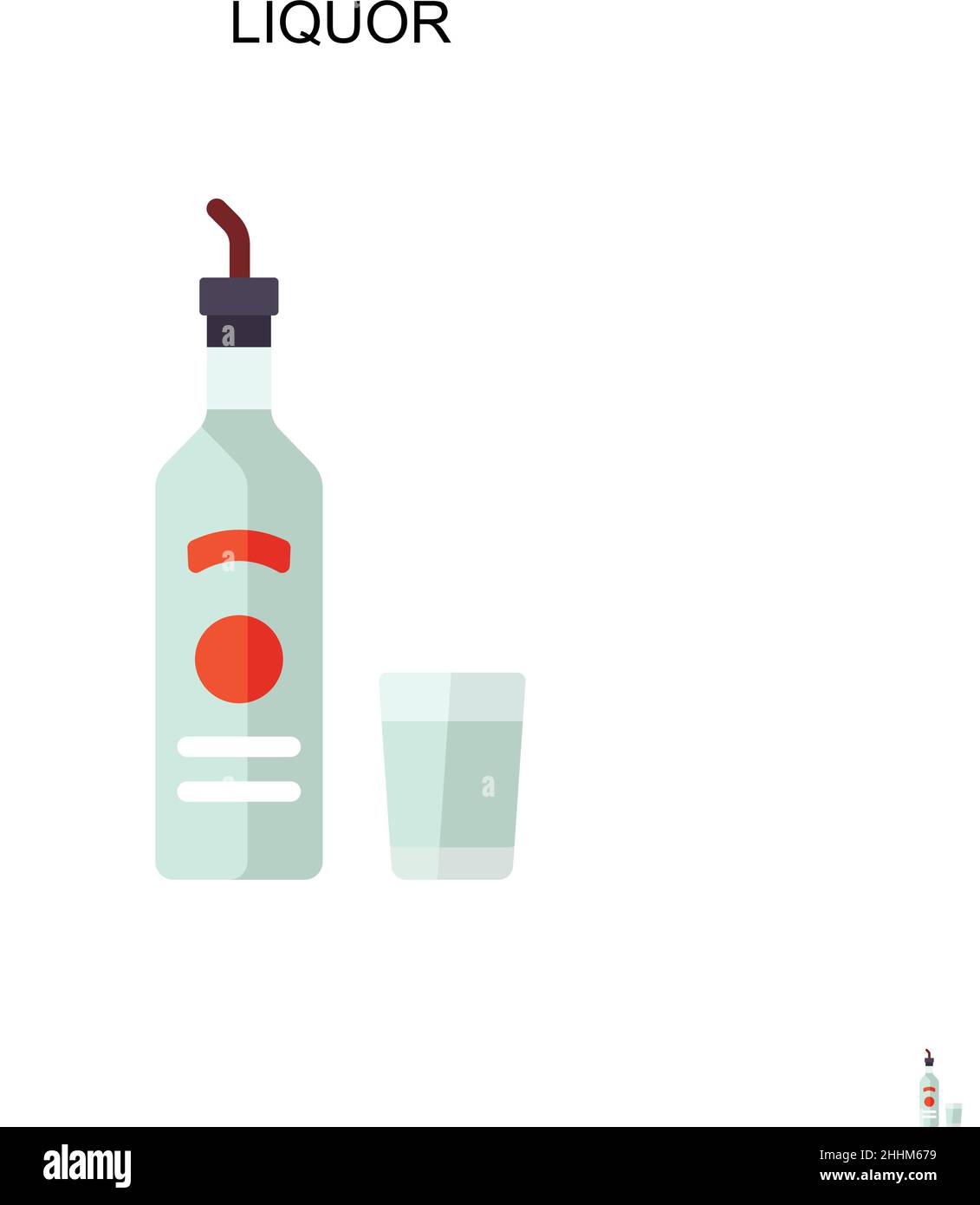 Liquor Simple vector icon.Perfect color modern pictogram on editable ...