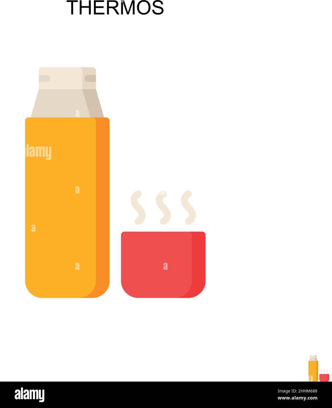 Thermos Simple vector icon.Perfect color modern pictogram on editable ...