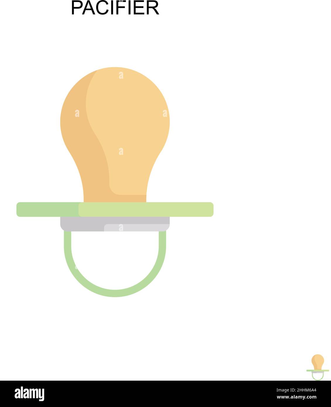 Pacifier Simple vector icon.Perfect color modern pictogram on editable ...