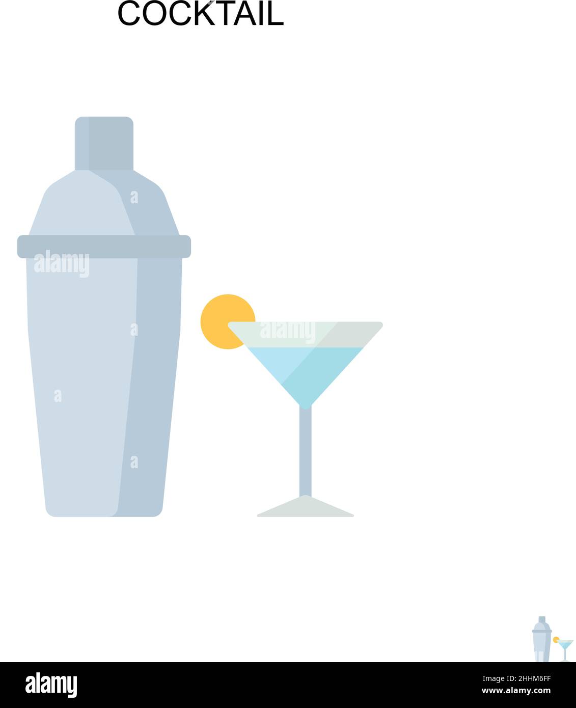 Cocktail Simple vector icon.Perfect color modern pictogram on editable ...