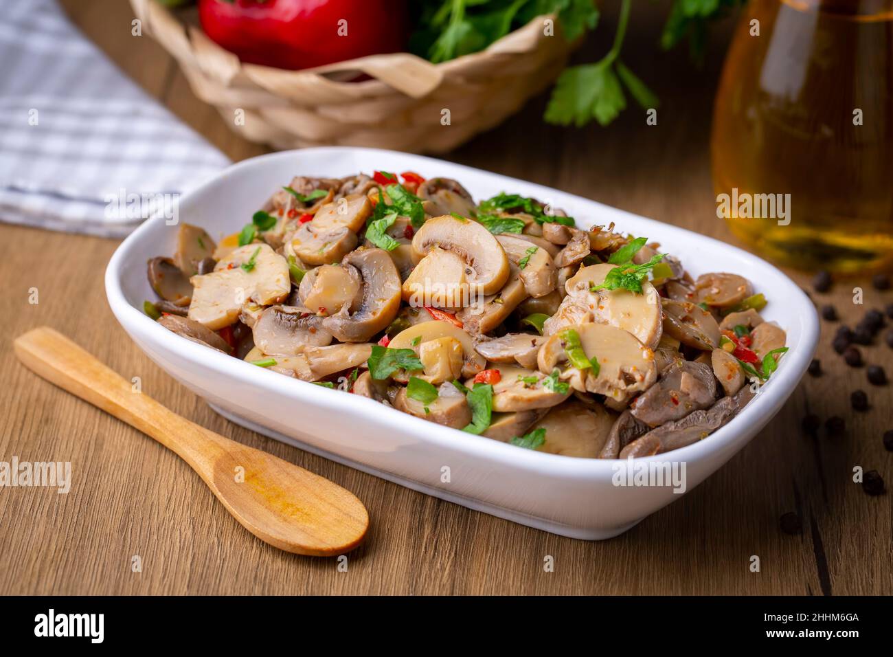 Saute delicious mushrooms (Turkish name; Mantar sote Stock Photo - Alamy