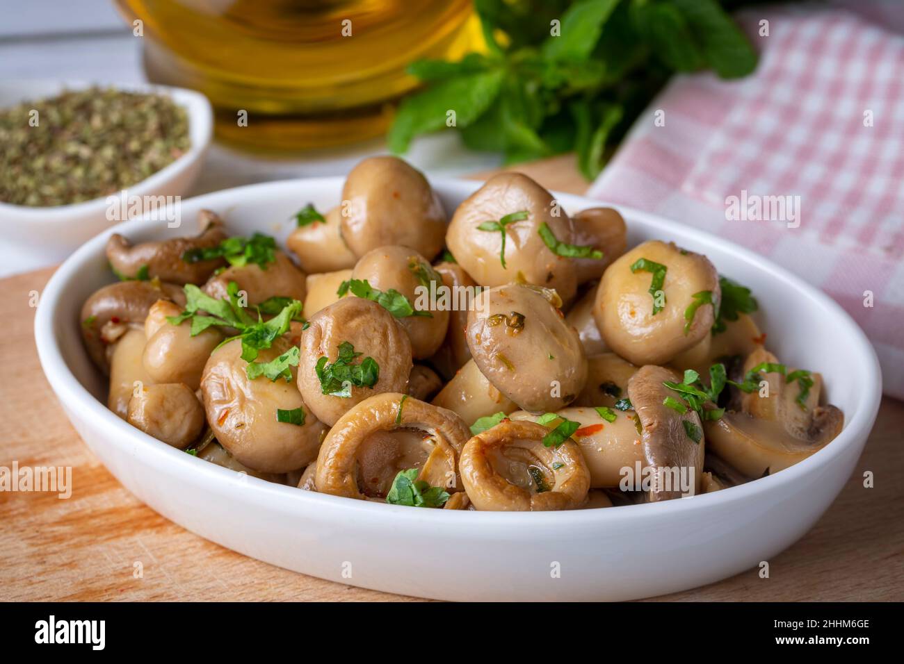 Saute delicious mushrooms (Turkish name; Mantar sote Stock Photo - Alamy