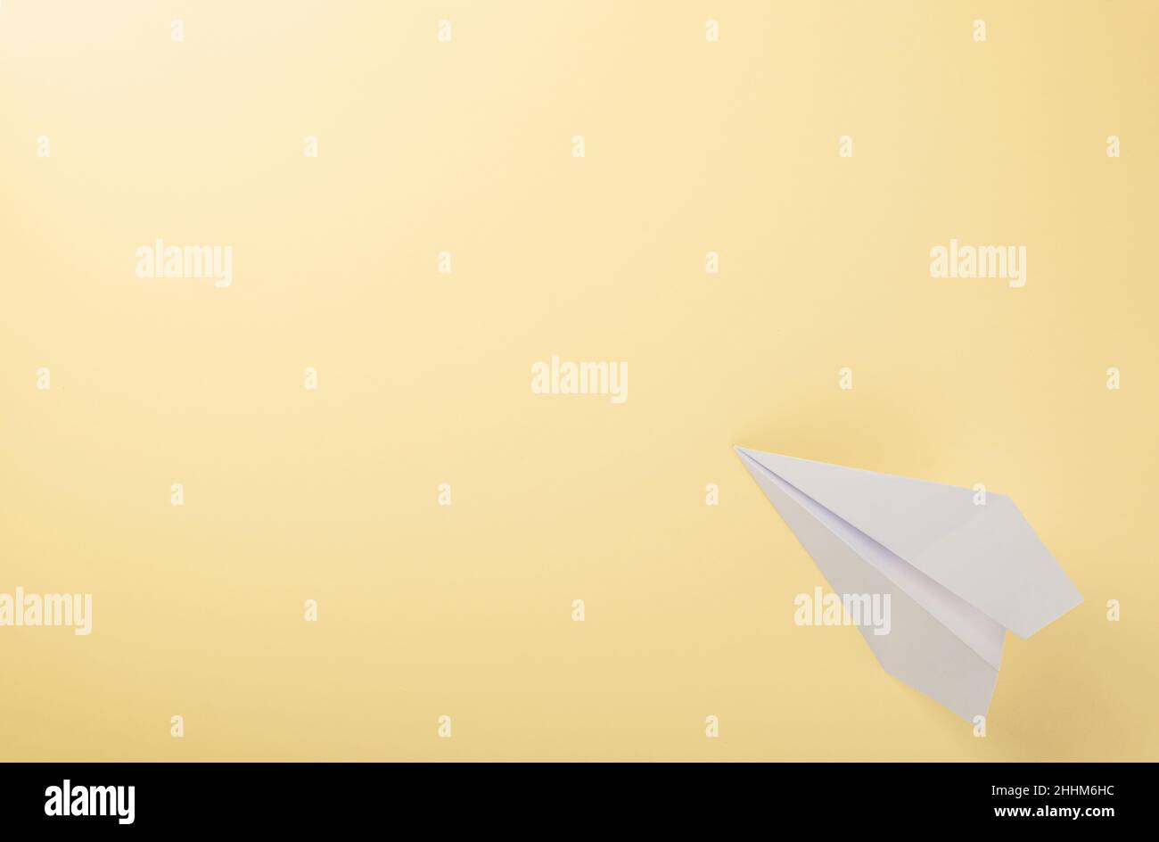 Paper plane letter document message. Top view mock up design of ...