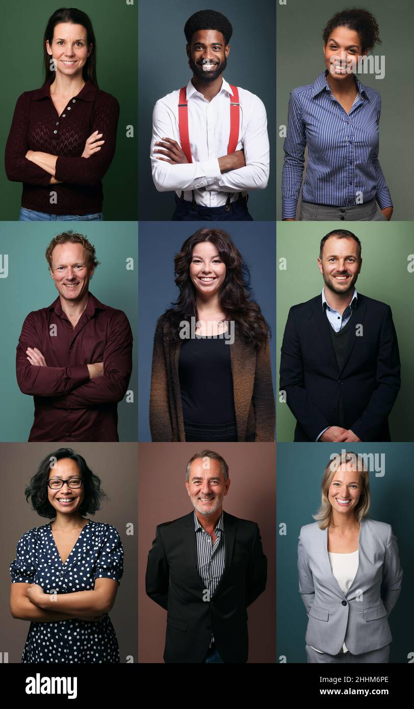 Beautiful happy people in front of a background Stock Photo - Alamy