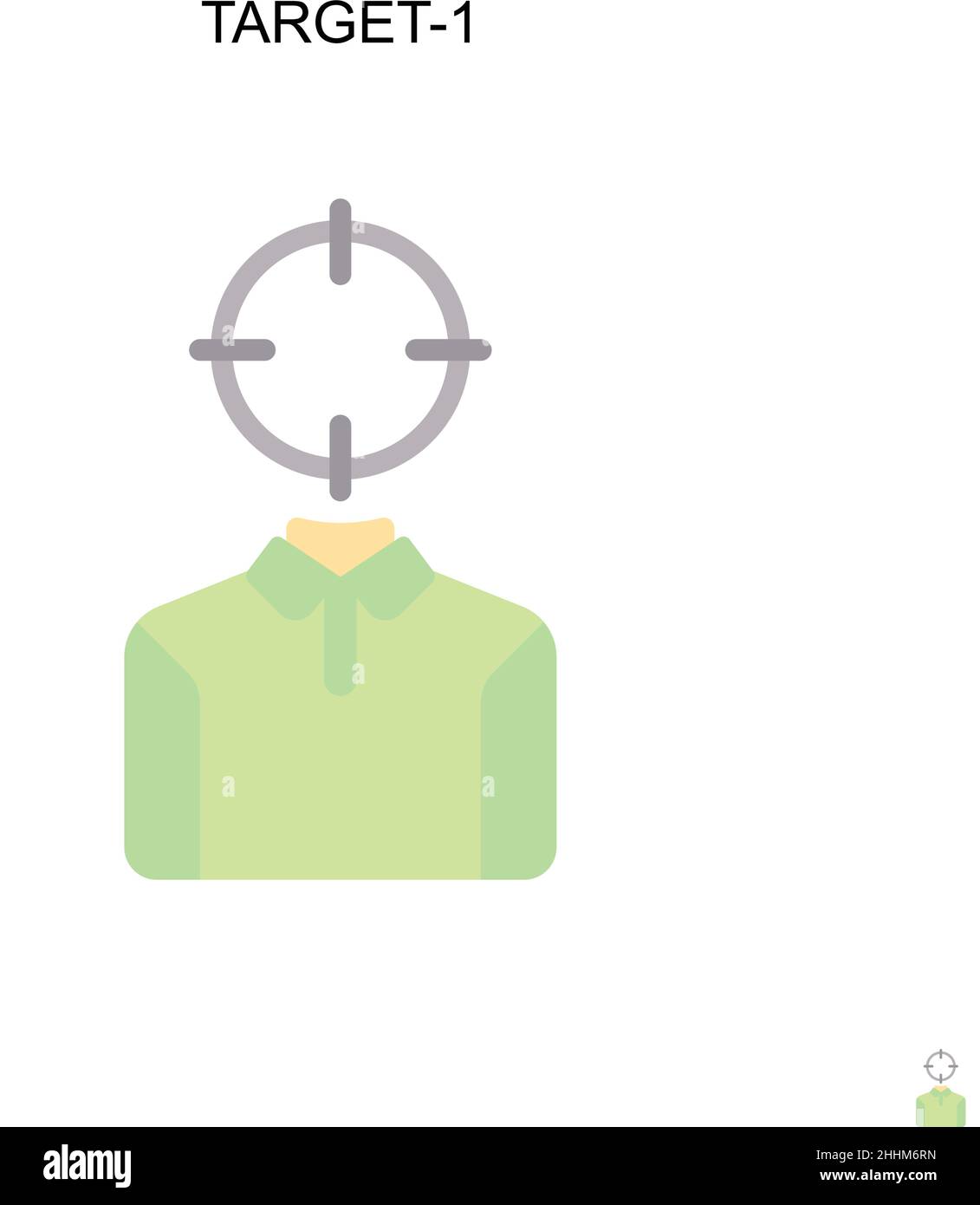 Target-1 Simple vector icon.Perfect color modern pictogram on editable ...