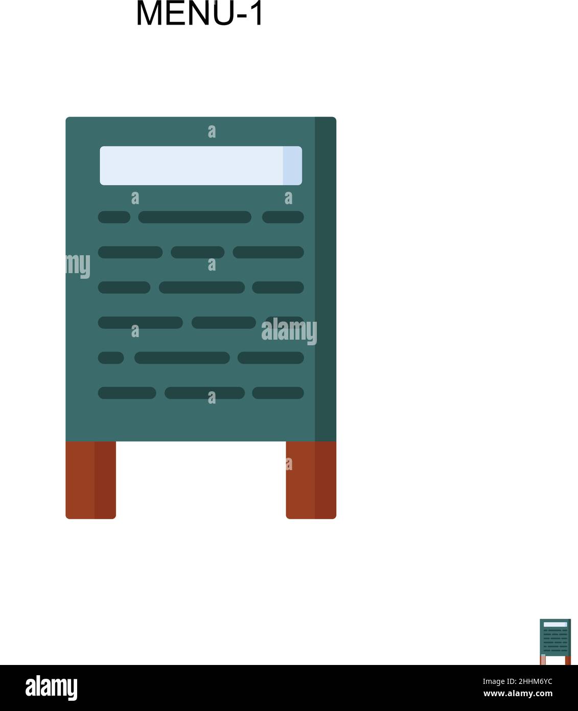 Menu-1 Simple vector icon.Perfect color modern pictogram on editable ...