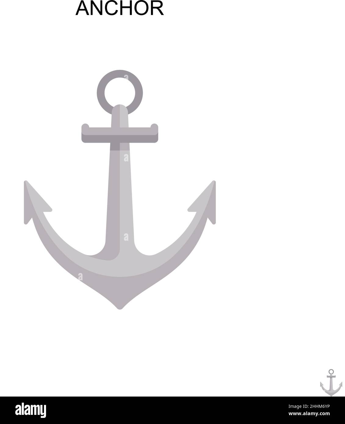 Anchor Simple vector icon.Perfect color modern pictogram on editable ...