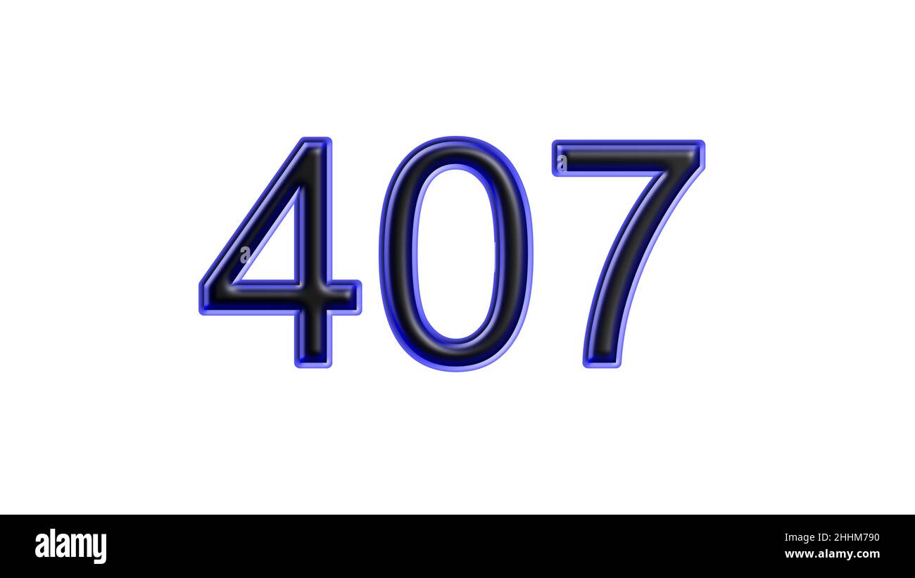 3d number 407 hi-res stock photography and images - Alamy
