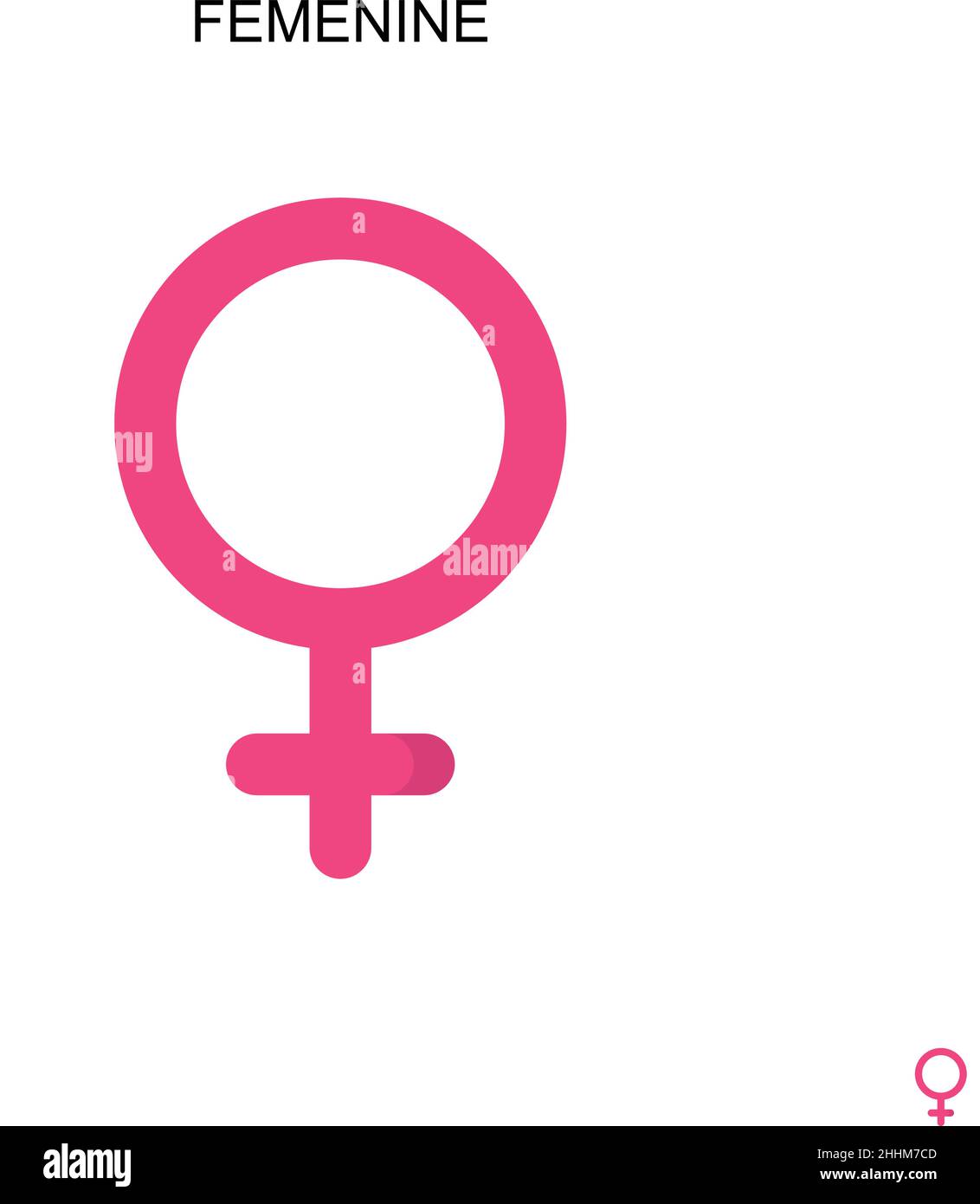 Femenine Simple vector icon.Perfect color modern pictogram on editable stroke. Femenine icons ...