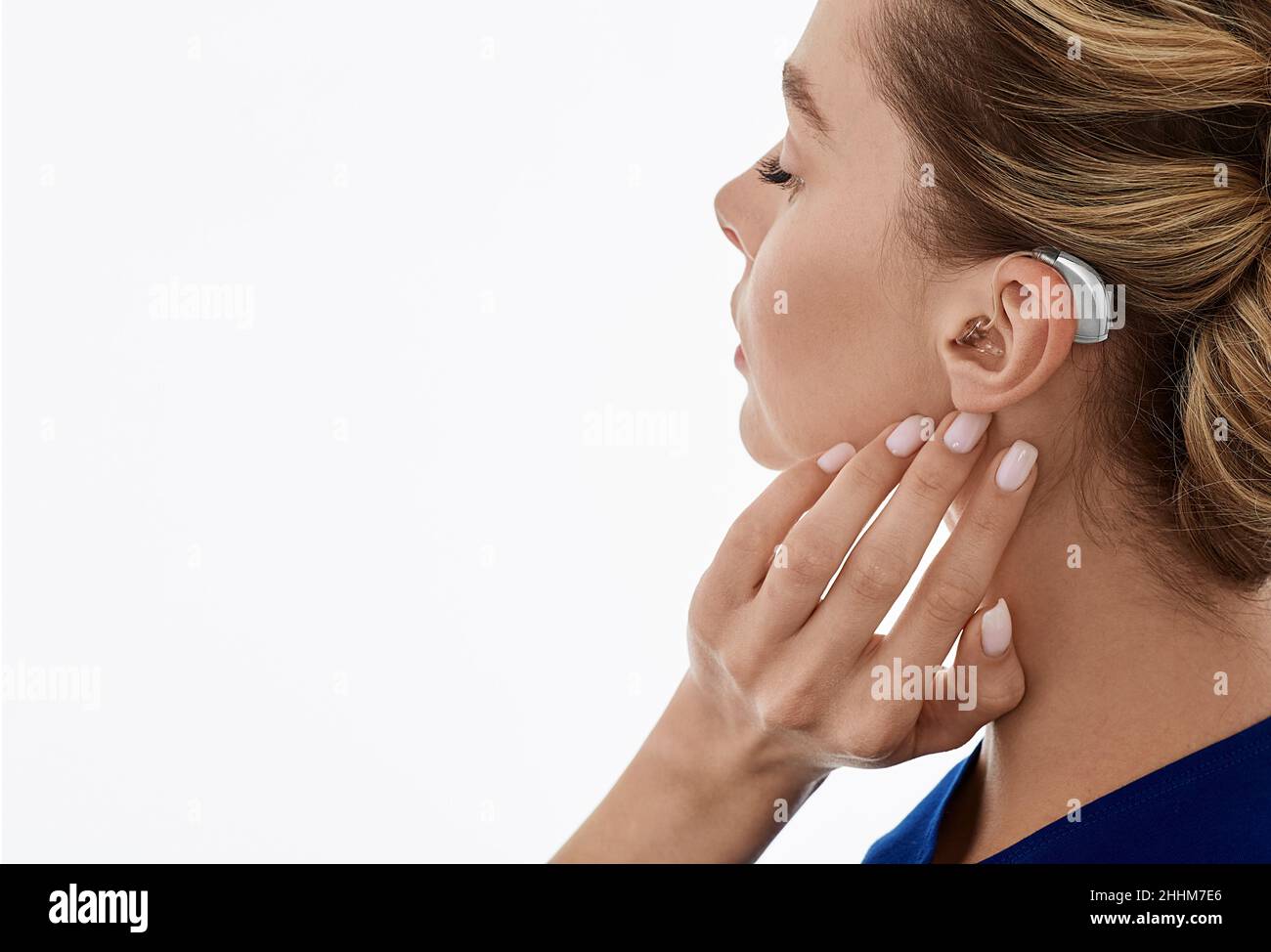 Hearing aids, hearing solutions. Woman enjoys a full life and can hear ...