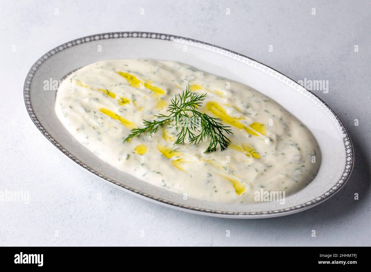Haydari is a type of yogurt made from certain herbs and spices ...