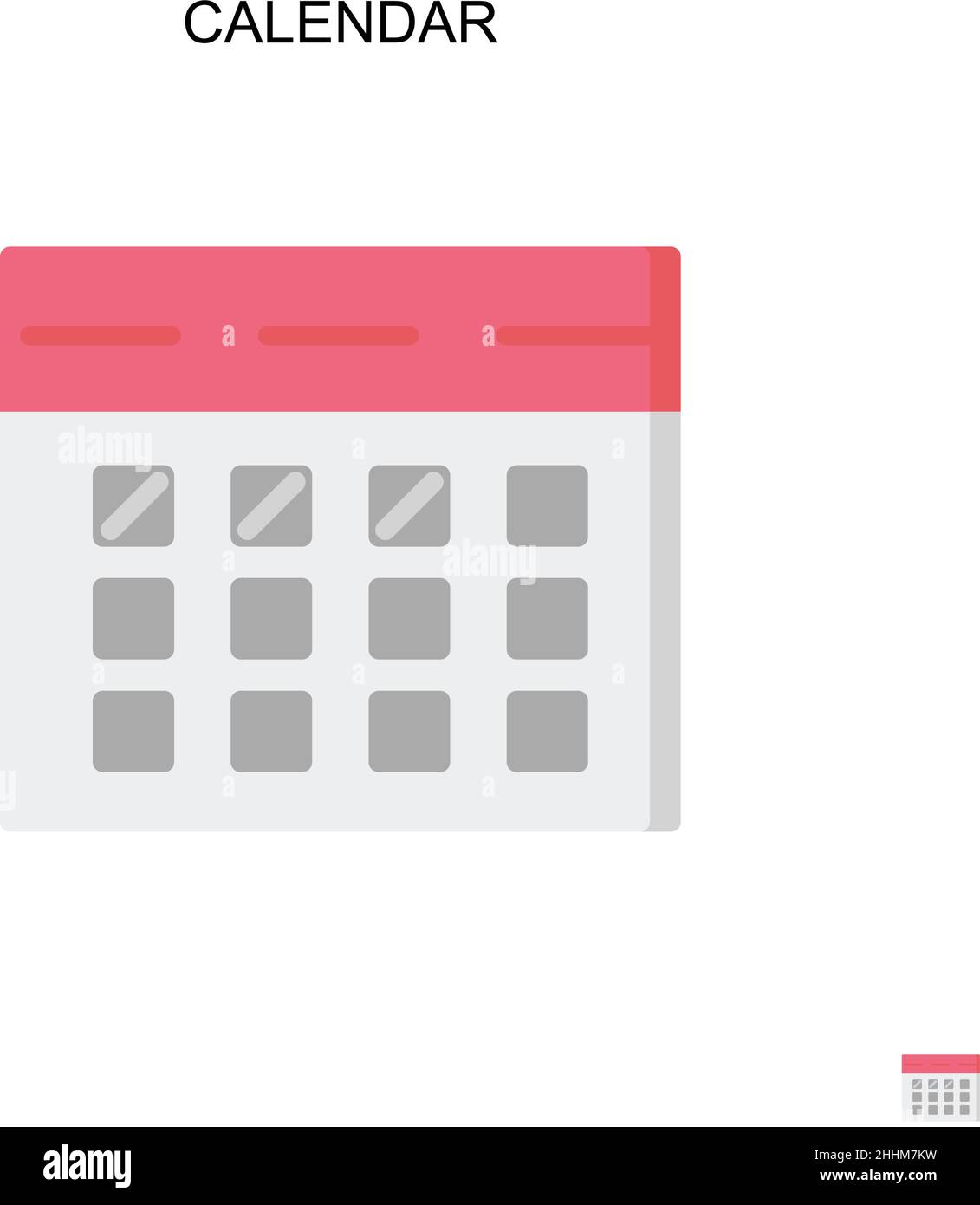 Calendar Simple vector icon.Perfect color modern pictogram on editable ...