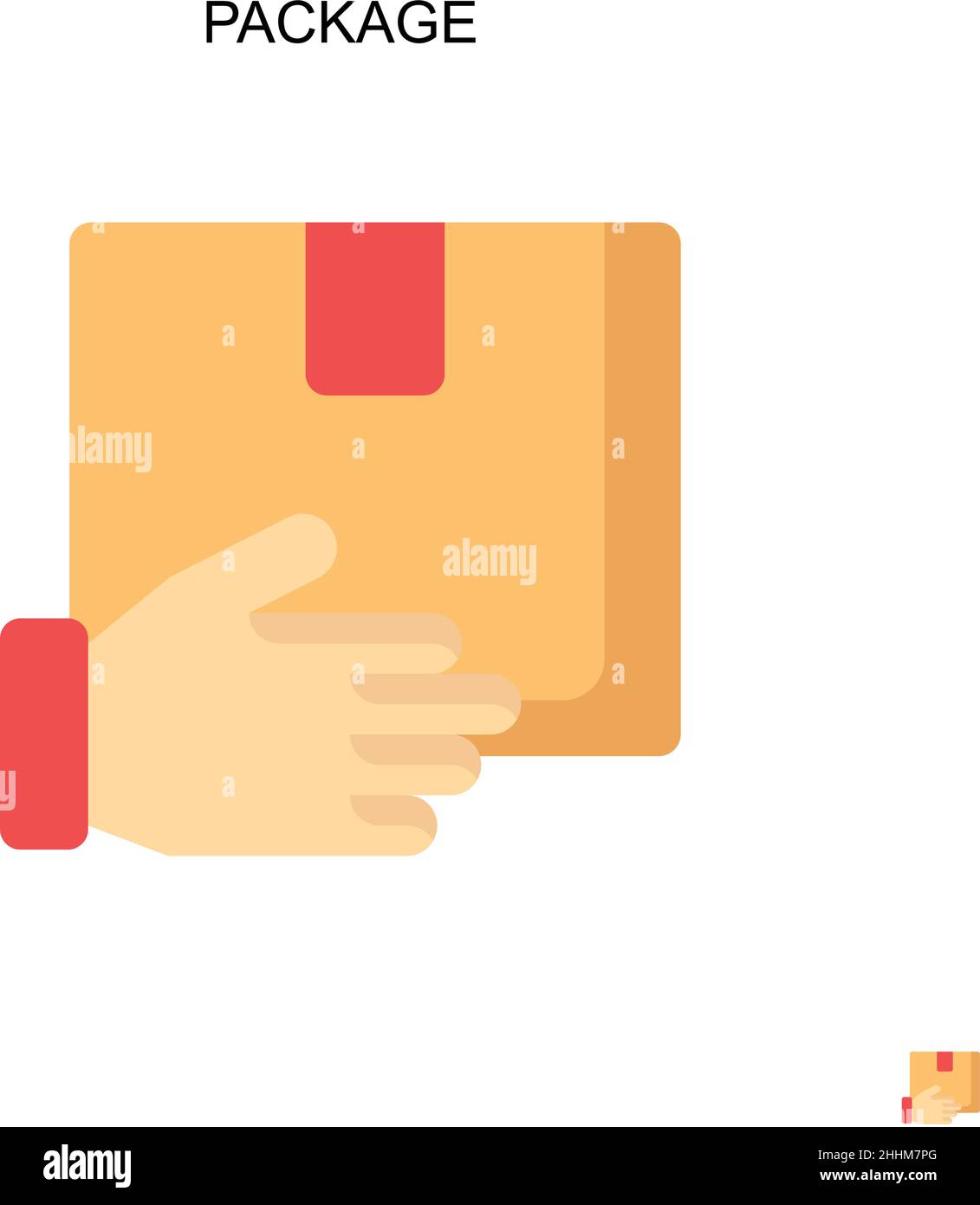 Package Simple vector icon.Perfect color modern pictogram on editable ...
