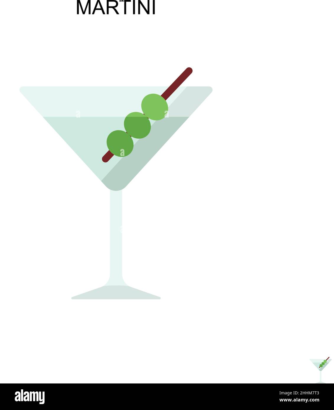 Martini Simple vector icon.Perfect color modern pictogram on editable ...