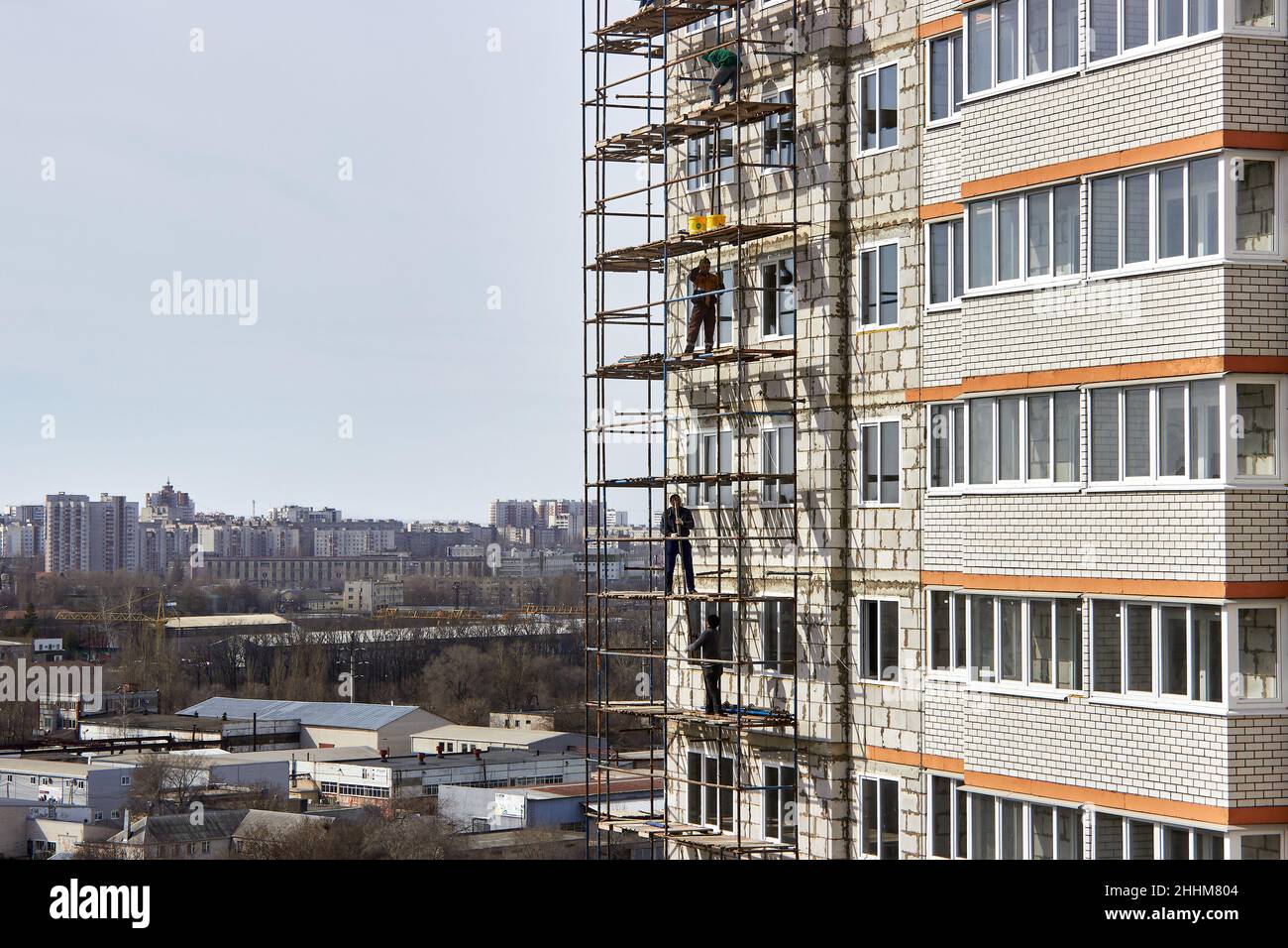 Construction of a multi-storey residential building. Construction and ...