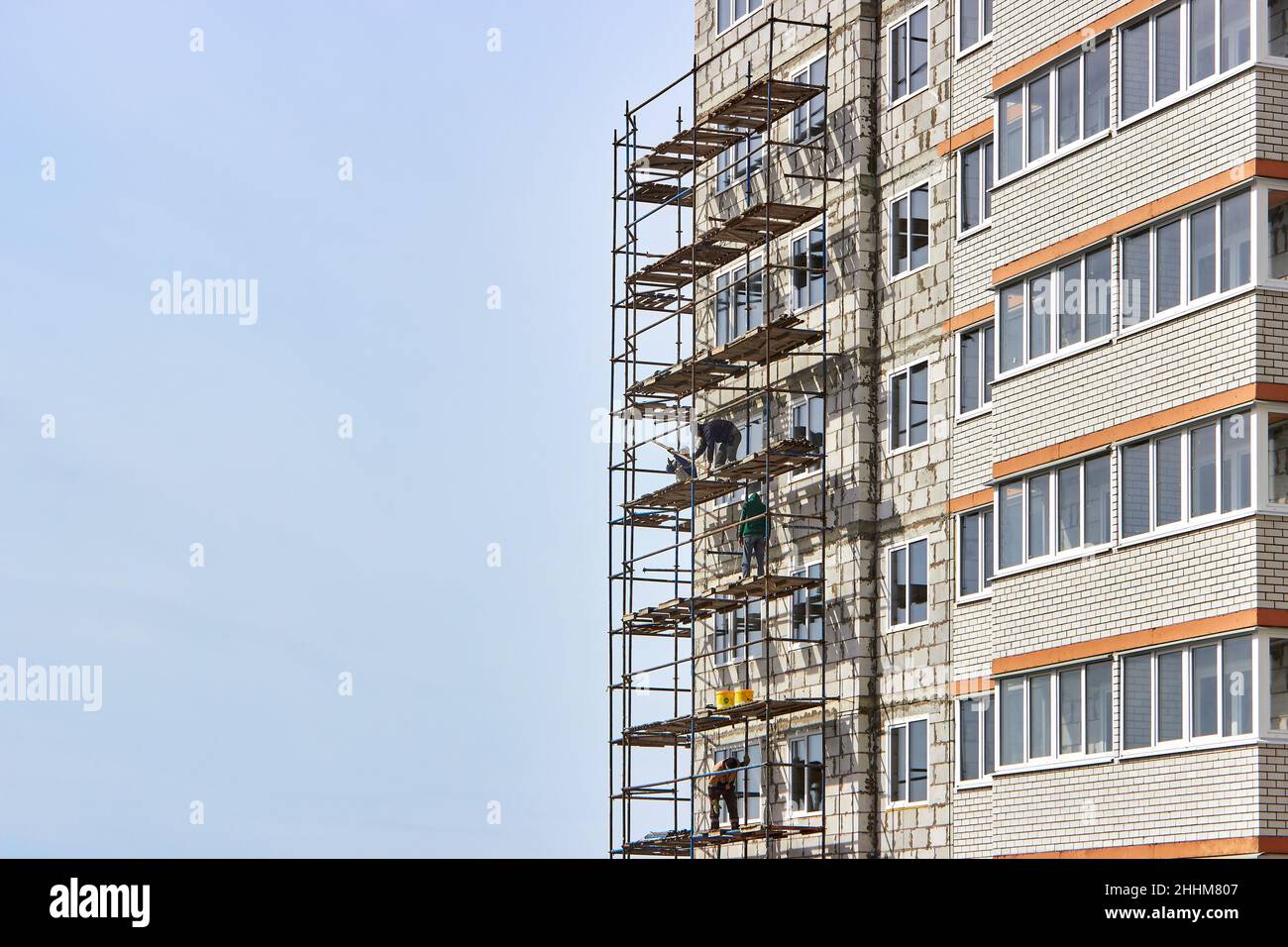 Construction of a multi-storey residential building. Construction and ...