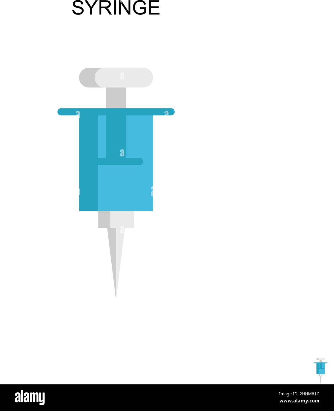 Syringe Simple vector icon. Illustration symbol design template for web ...