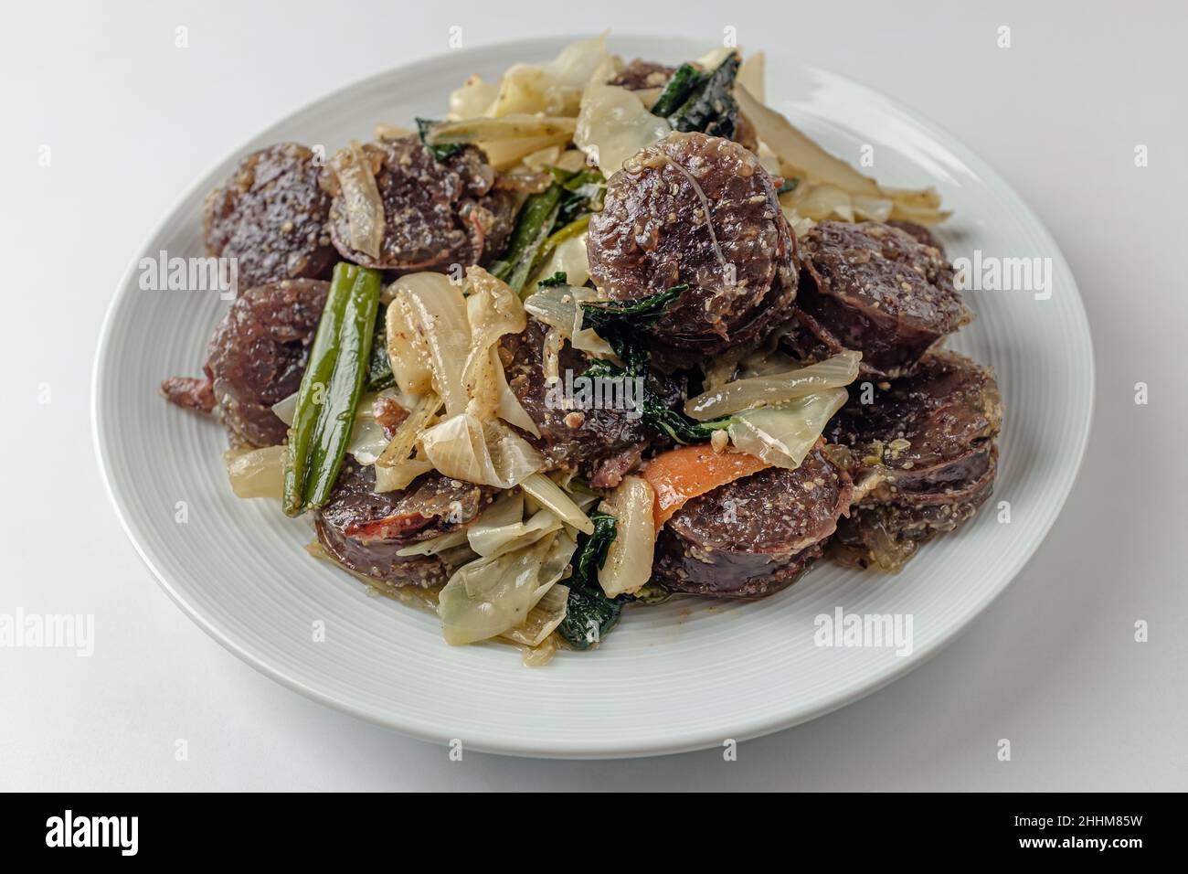 stir-fried sundae on a white background Stock Photo - Alamy
