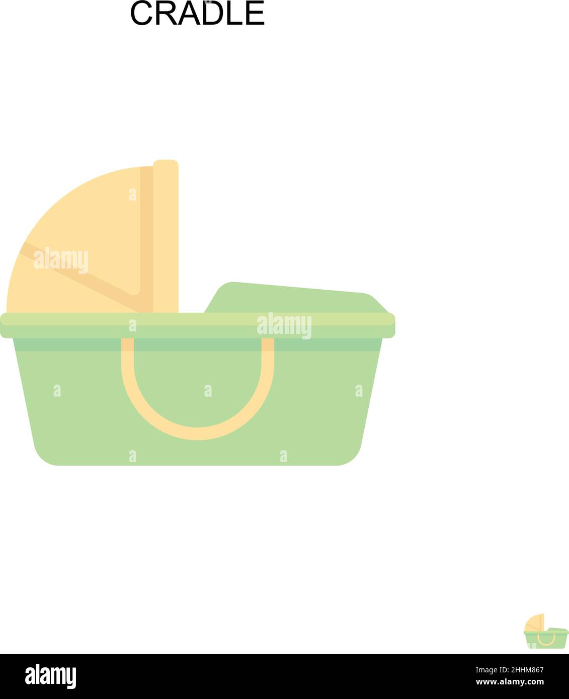 Cradle Simple vector icon.Perfect color modern pictogram on editable ...
