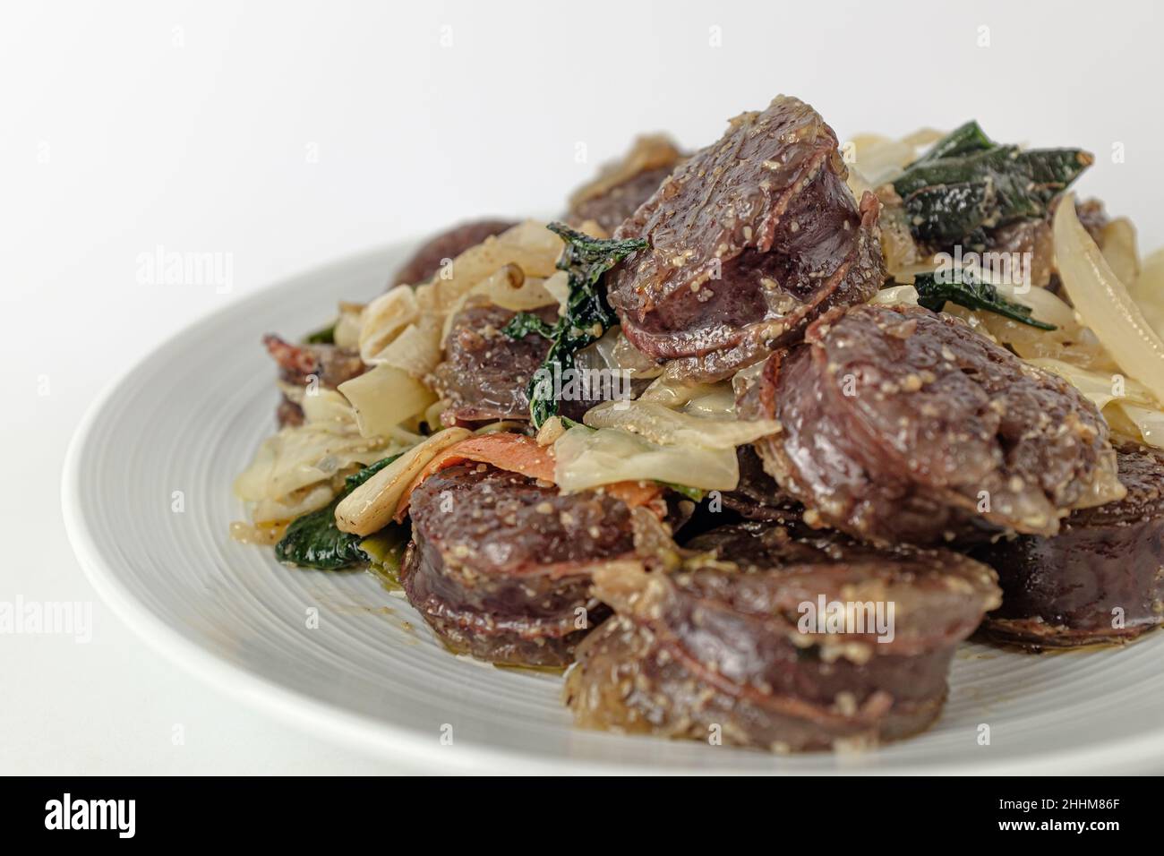 stir-fried sundae on a white background Stock Photo - Alamy