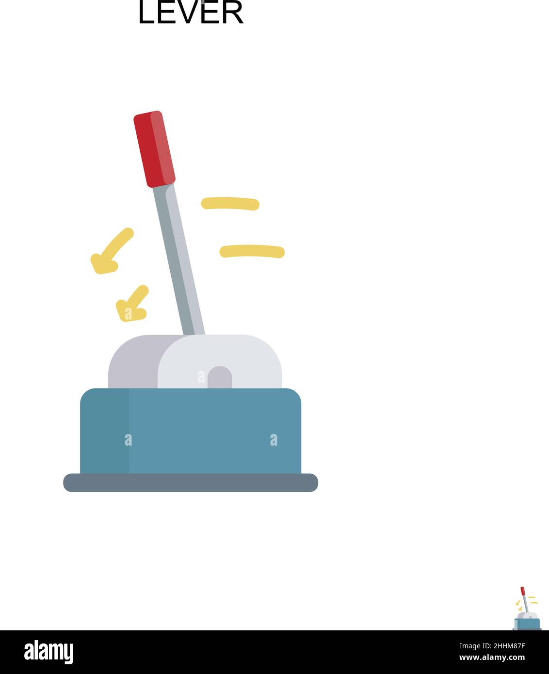 Lever Simple vector icon.Perfect color modern pictogram on editable ...