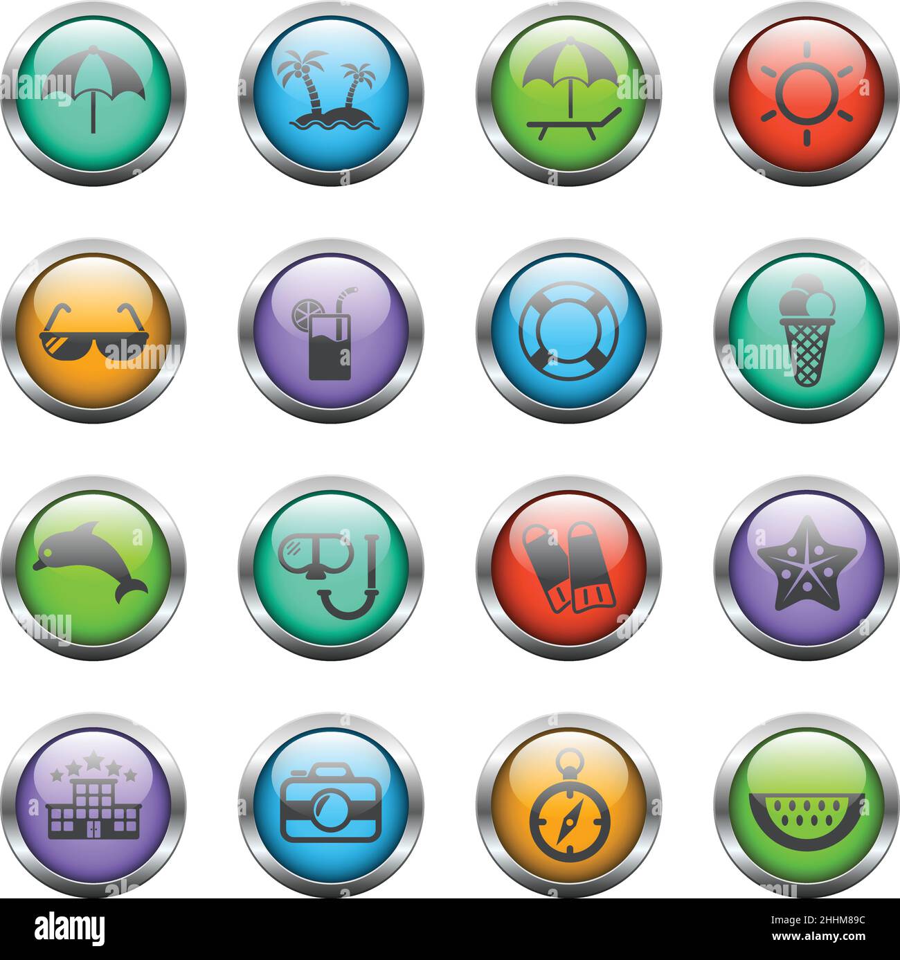 Buttons beach Cut Out Stock Images & Pictures - Alamy